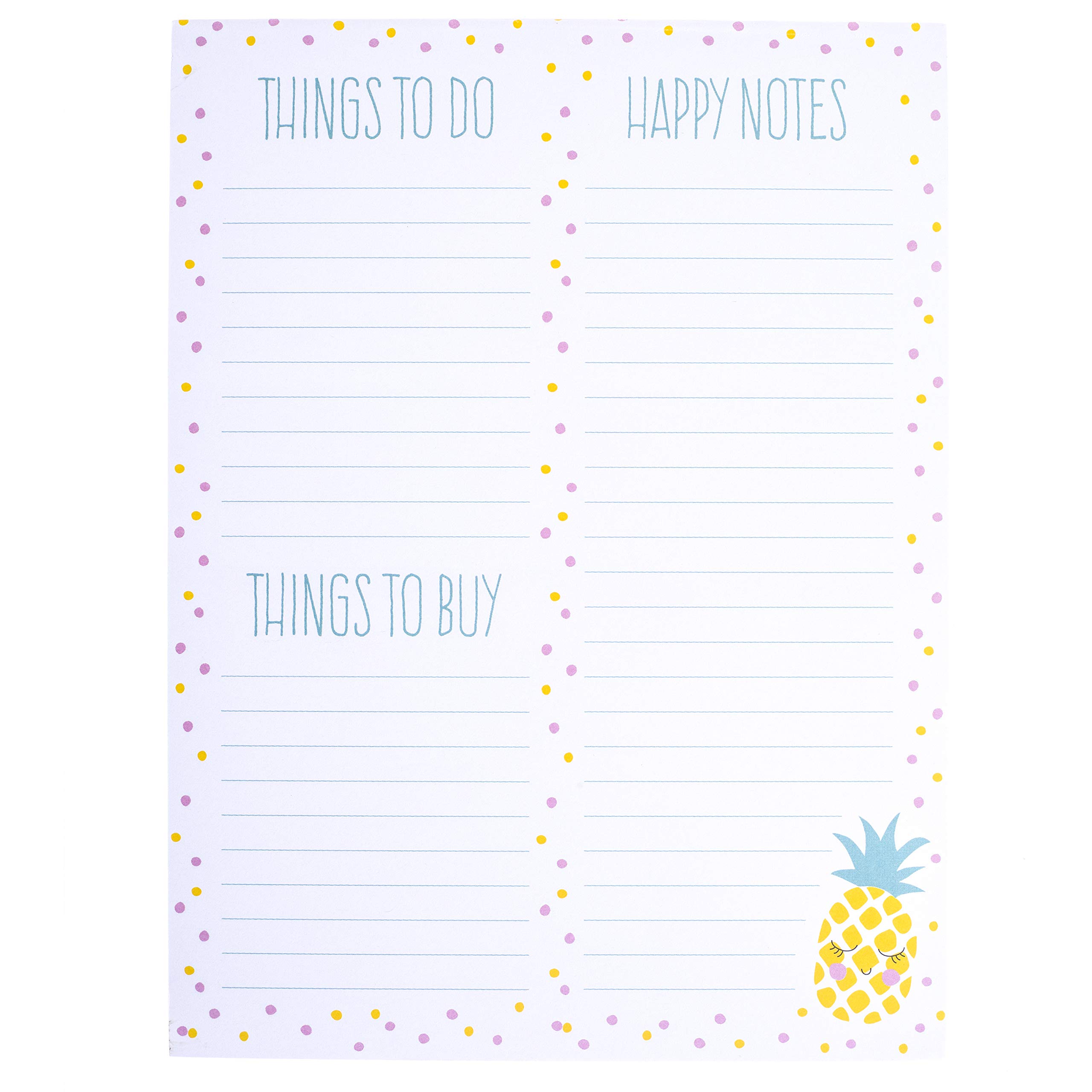 Amazon.com: Graphique Pineapple Face Large Notepad - Fun Notepad w/ 150 ...