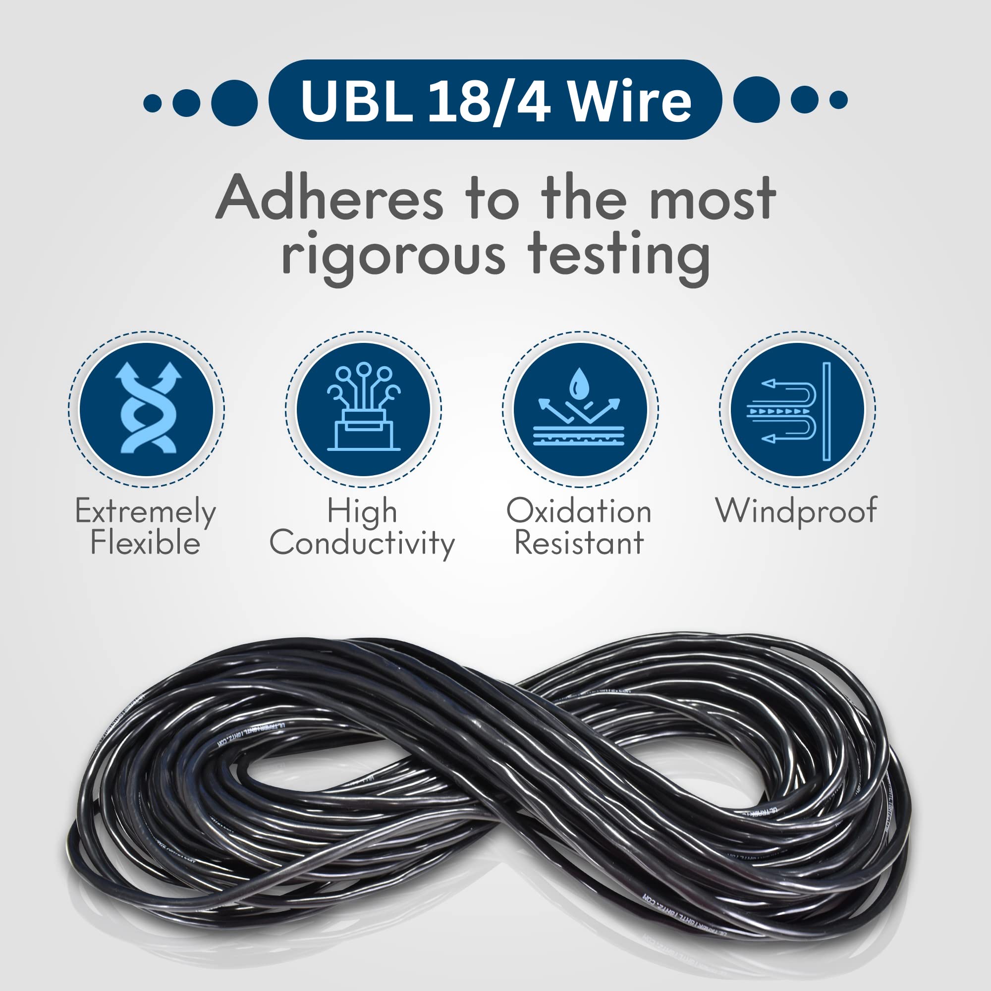 Snapklik.com : UBL18 Gauge 4 Conductor Electrical Wire Flexible ...