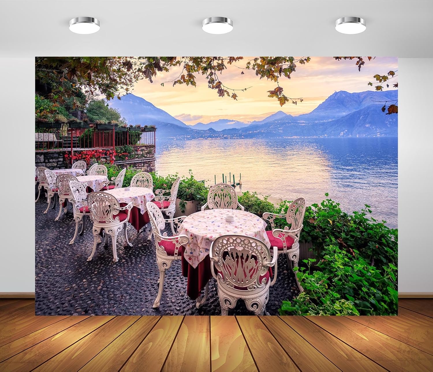Amazon.com : BELECO 10x8ft Fabric Italy Backdrop Street Cafe Restaurant ...