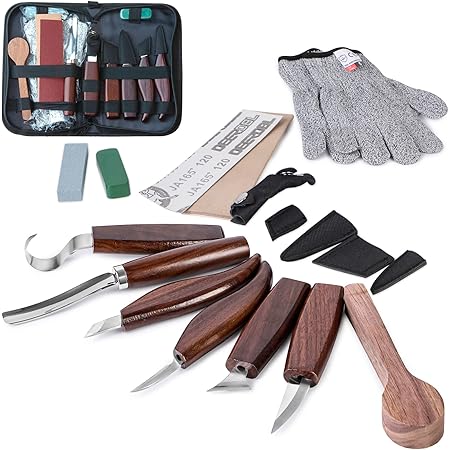 Amazon.com: Elemental Tools 9pc Wood Carving Tools Set - Hook Carving ...