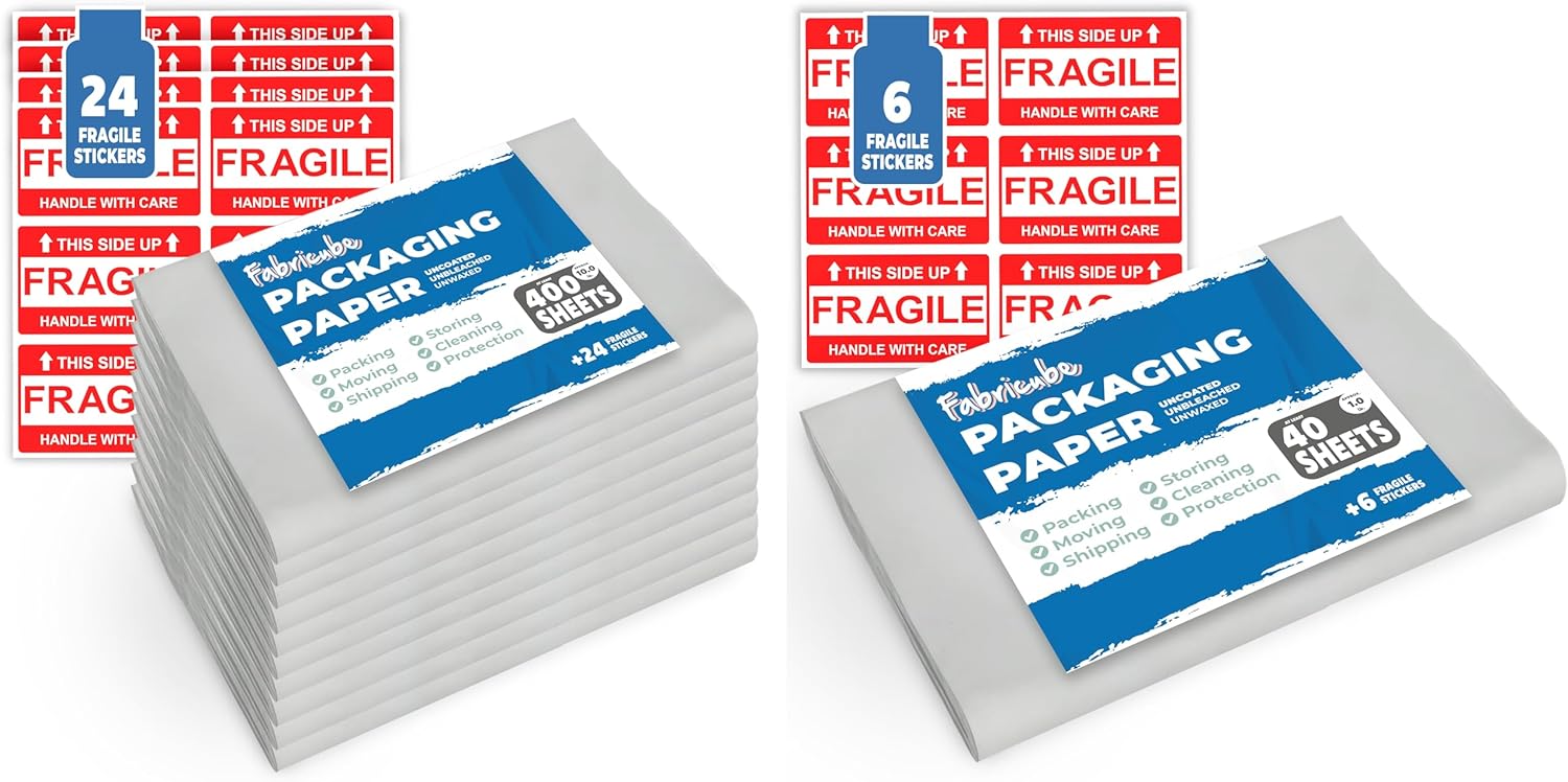 Amazon.com: 400+40 Sheets of Blank Packing Paper in Bulk | Approx. 11 ...