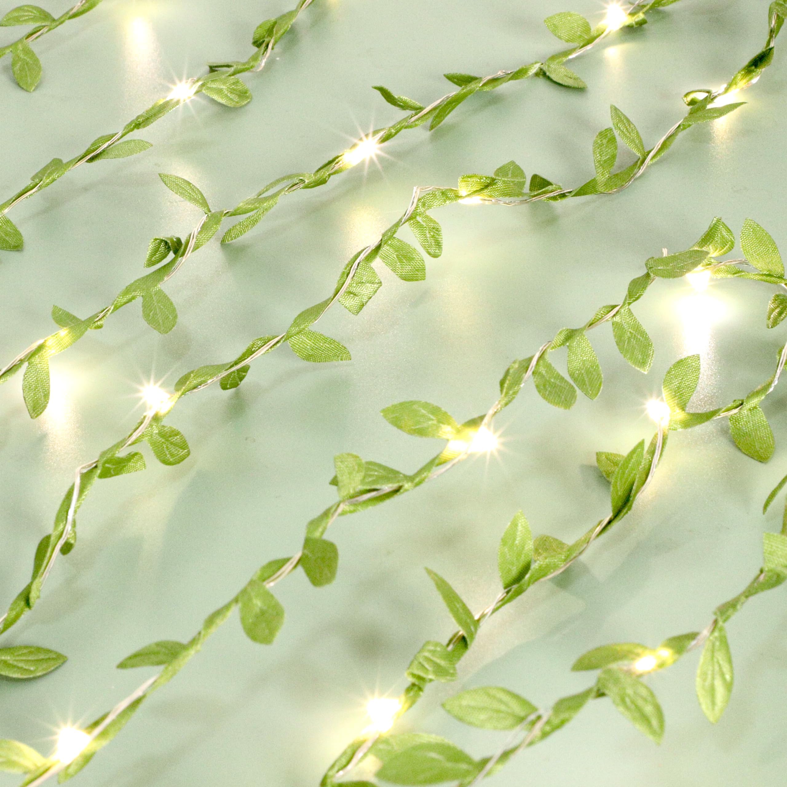Amazon.com: Holitown Green Leaves String Lights - 10FT 30LEDs Tiny ...