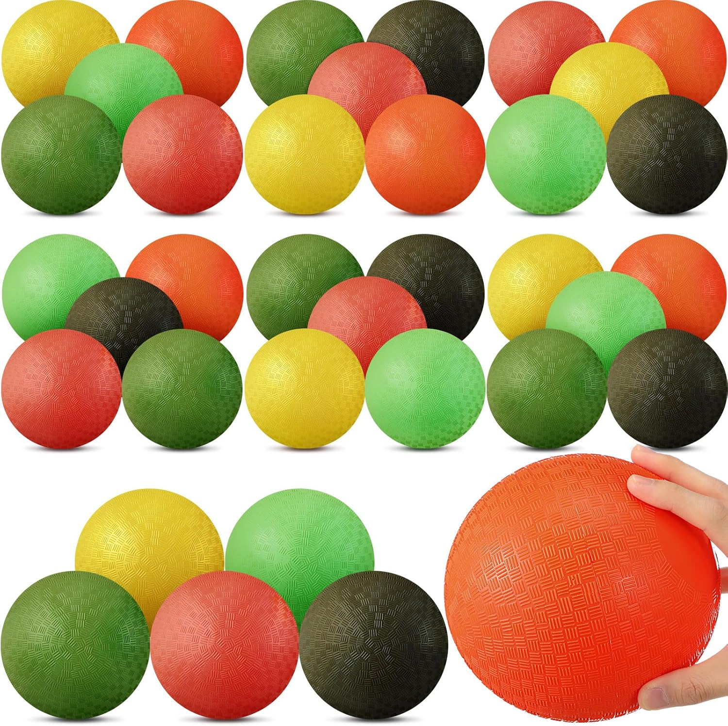 Amazon.com : Foilswirl 24 Pcs 6 Inch Dodgeball Playground Balls ...