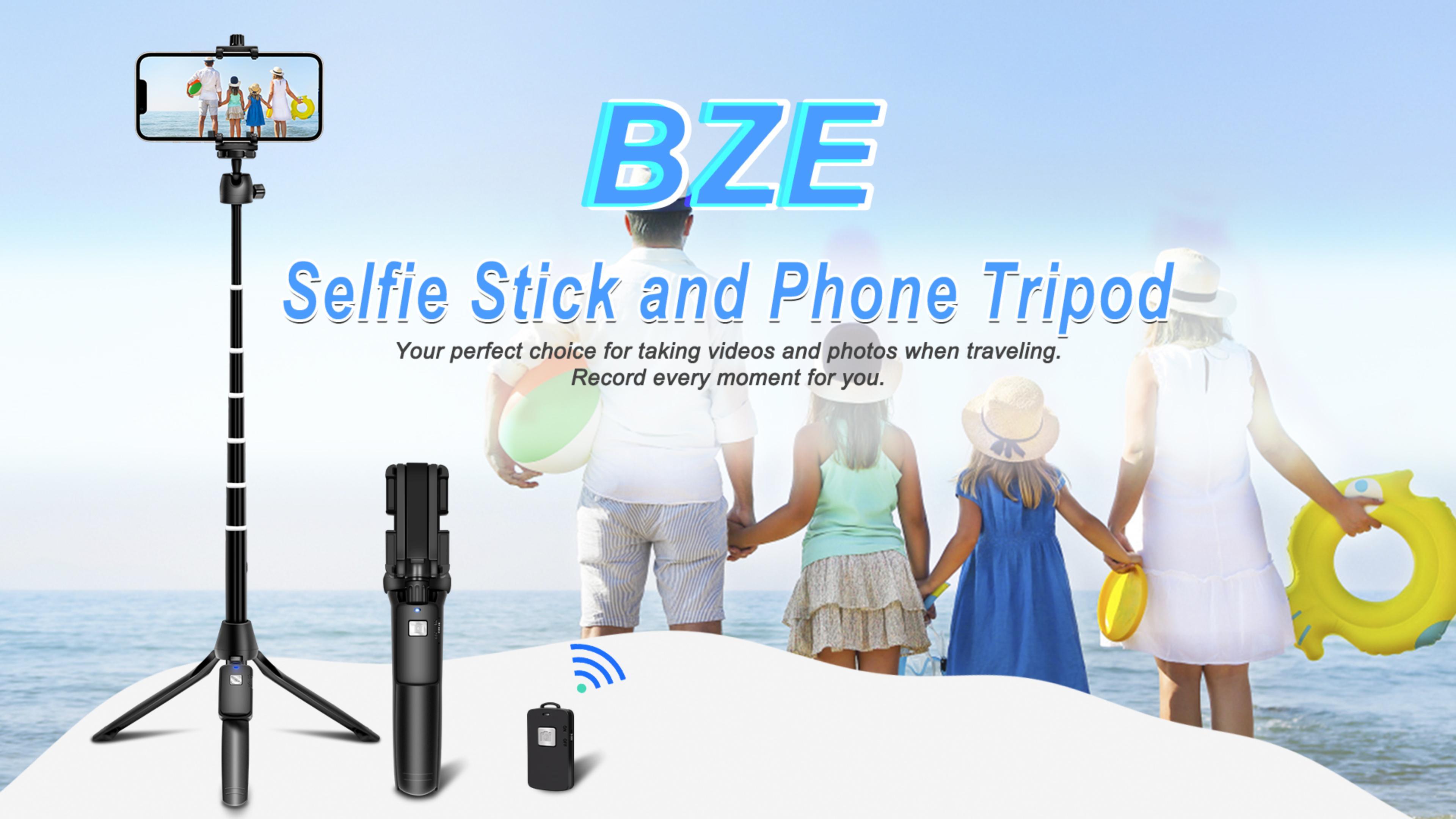 Snapklik.com : BZE Selfie Stick, 40 Inch Extendable Selfie Stick Tripod ...