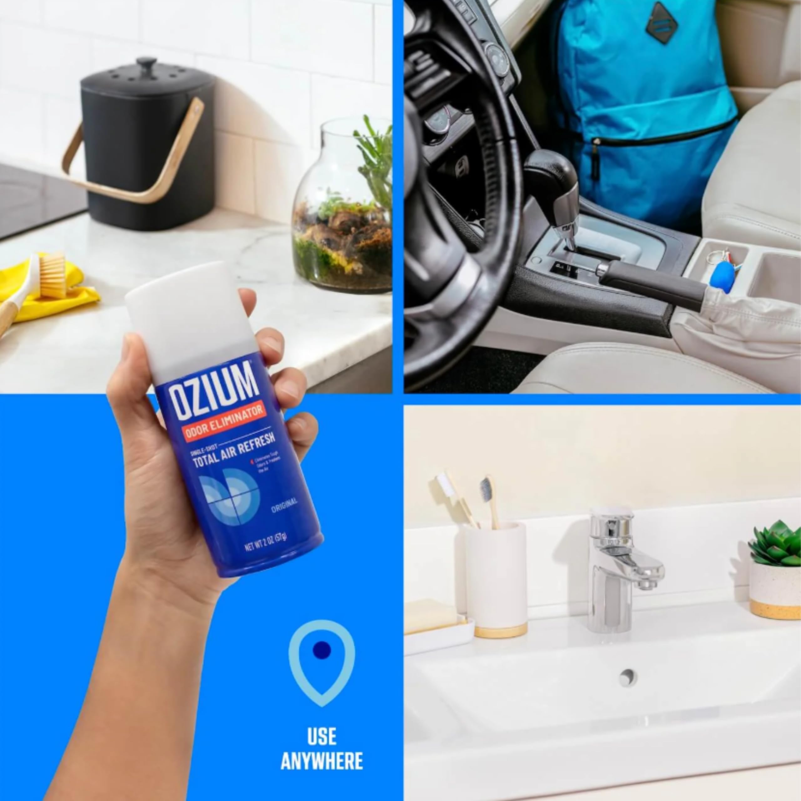 Snapklik.com : Ozium Air Sanitizer, 2 Oz Car Fogger: Single-Shot Smoke ...