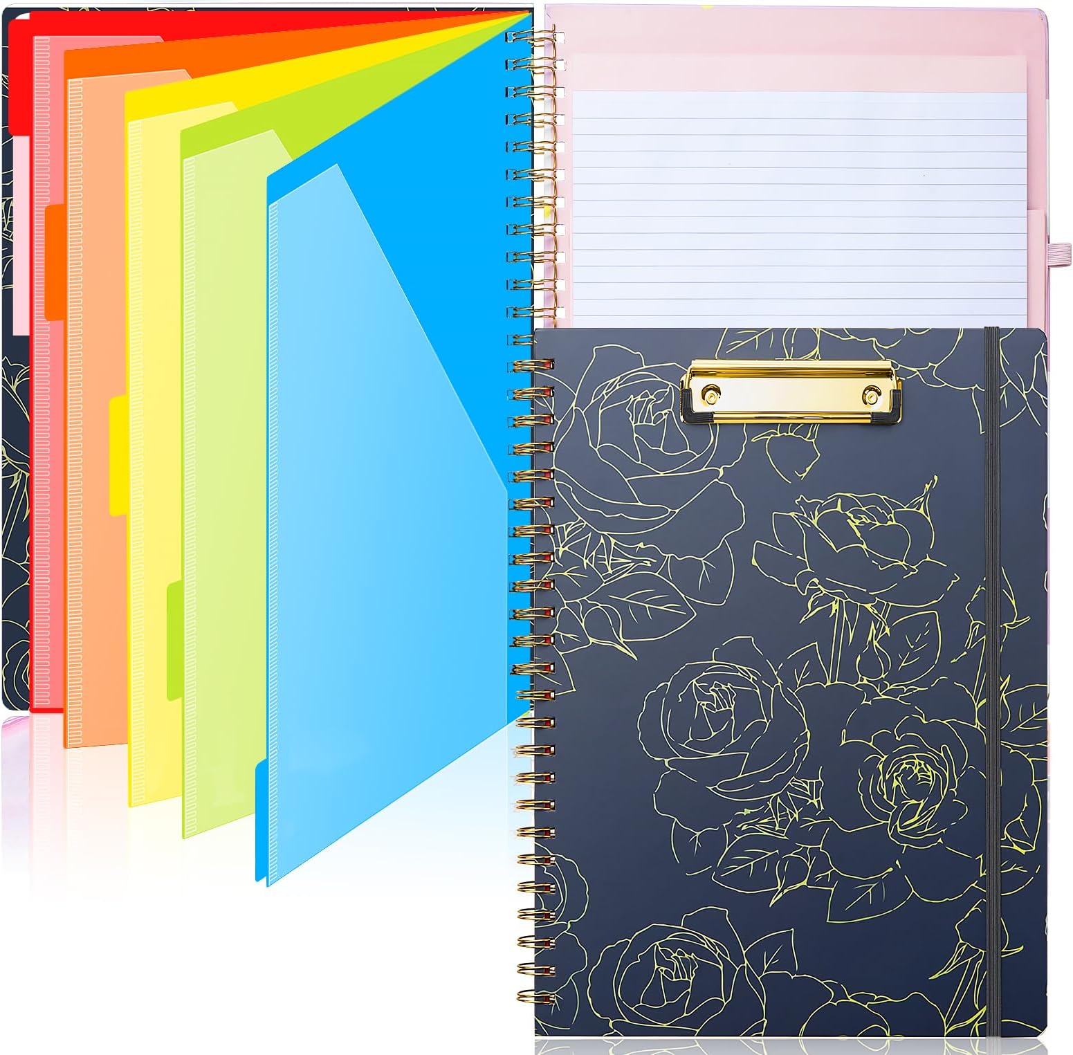 Amazon.com : Sooez Clipboard Folder with Refillable Notepad, 10 Storage ...