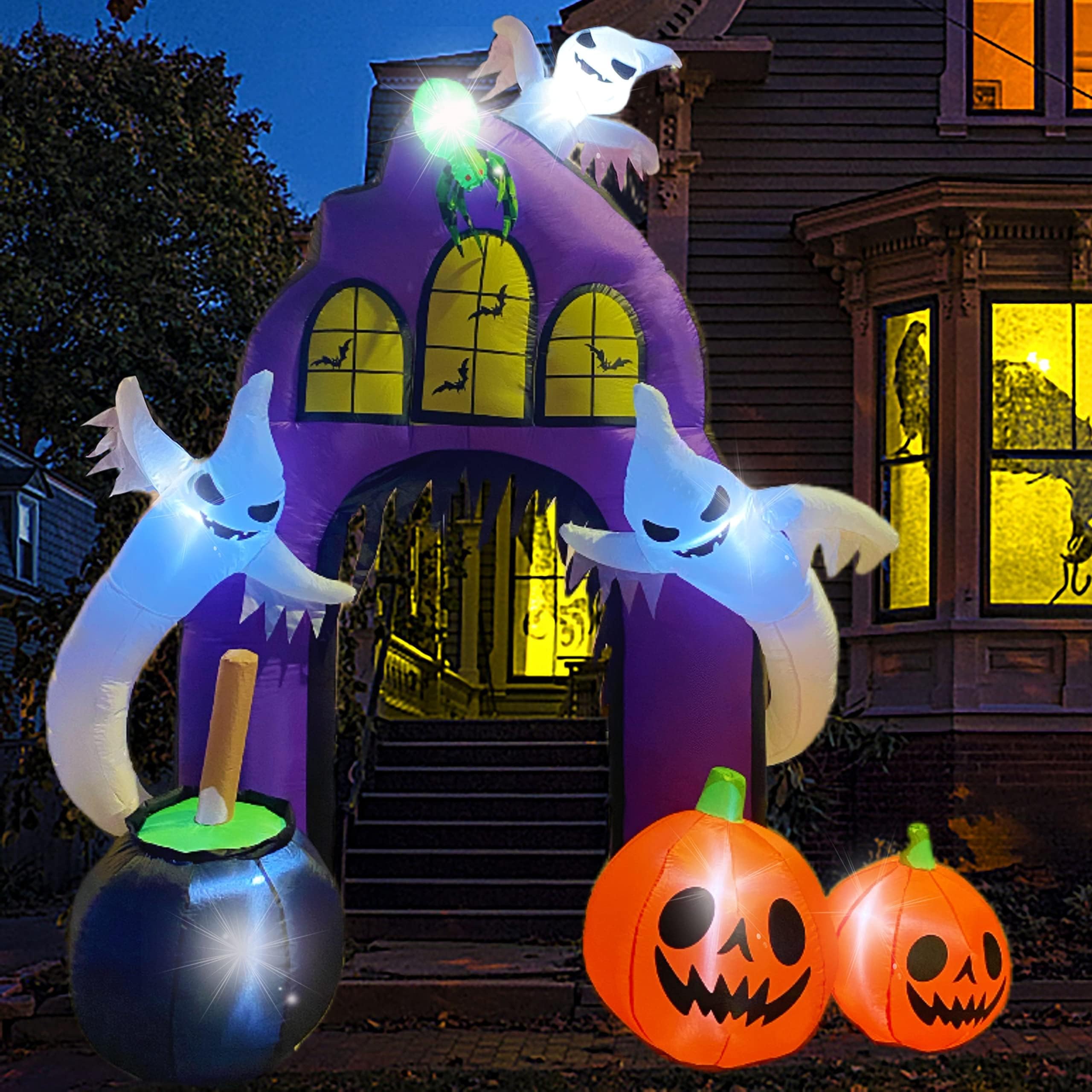 Amazon.com: Hiboom Inflatables Giant Octopus Orange Pirate Octopus 7.2 ...