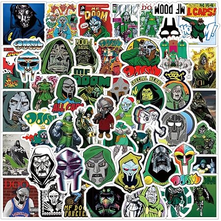 Amazon.com: 62Pcs Mf Doom Stickers Pack, Cool Rapper Aesthetic Poster ...