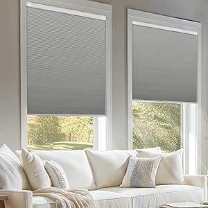 Amazon.com: SEEUNANA No Tools No Drill Cordless Blackout Cellular ...