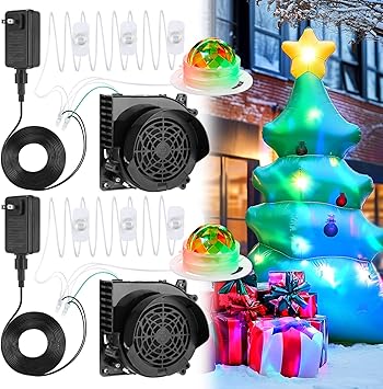 Amazon.com: 2 Pack 1.5A Inflatable Fan Replacement - 3600RPM Air Blower ...