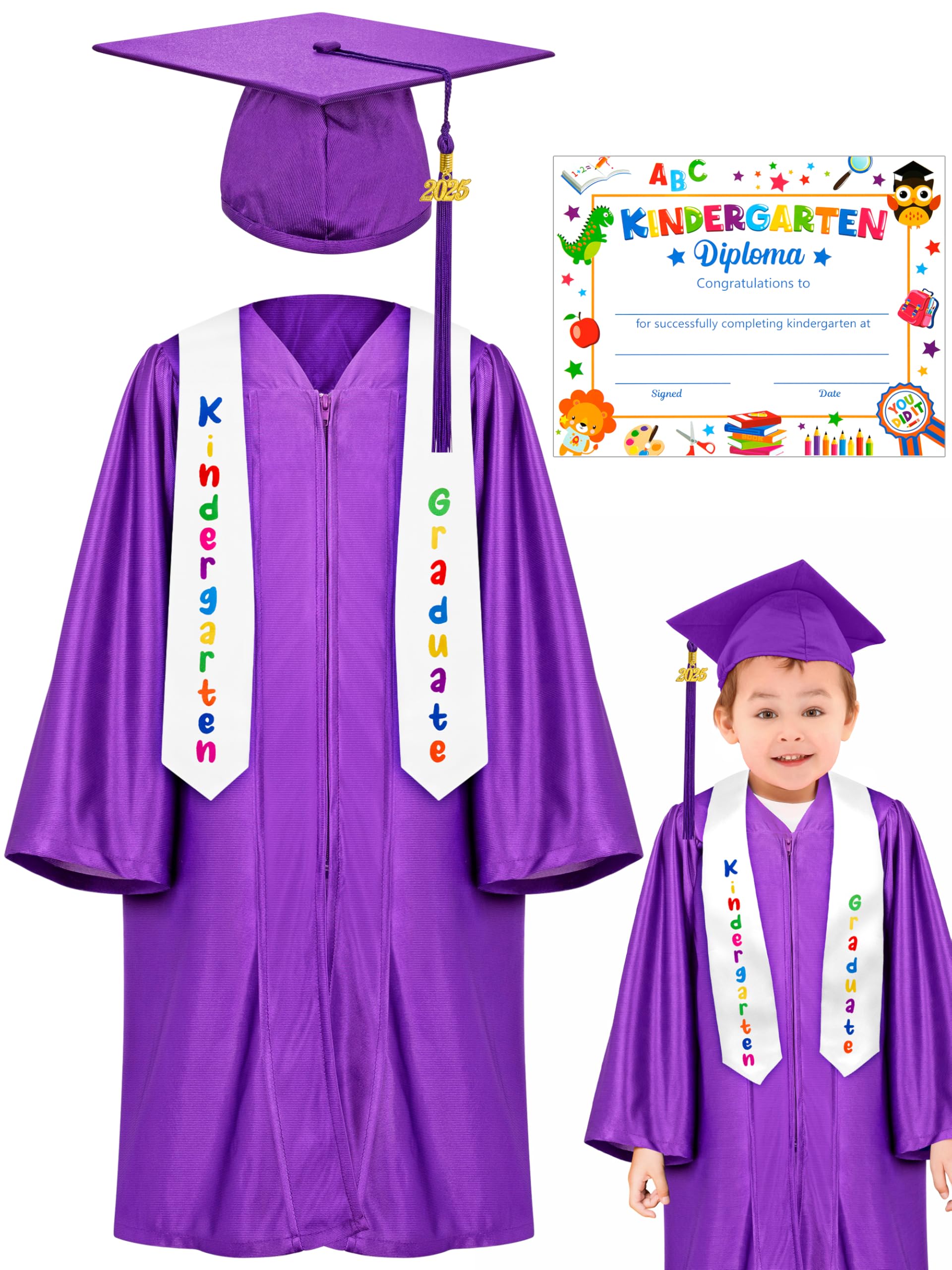 Snapklik.com : QZYL Kindergarten Graduation Cap And Gown, Unisex ...