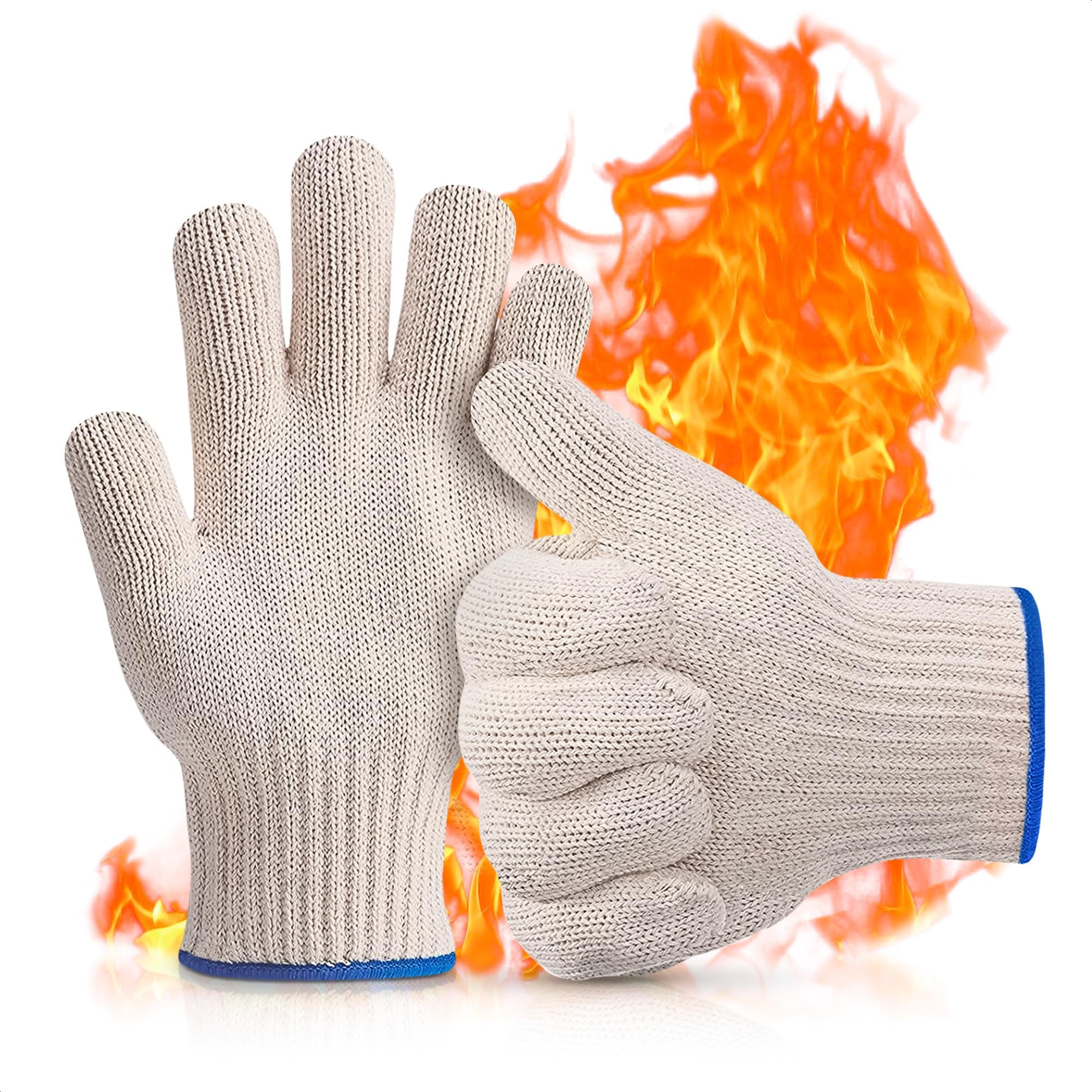Amazon.com: COMNICO Oven Gloves, Heat Resistant Non-Slip Anti-Scald ...