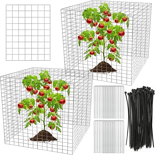 Amazon.com : 1 Set of 10 PC Wire Plant Protectors 11.8 x 11.8 In Square ...