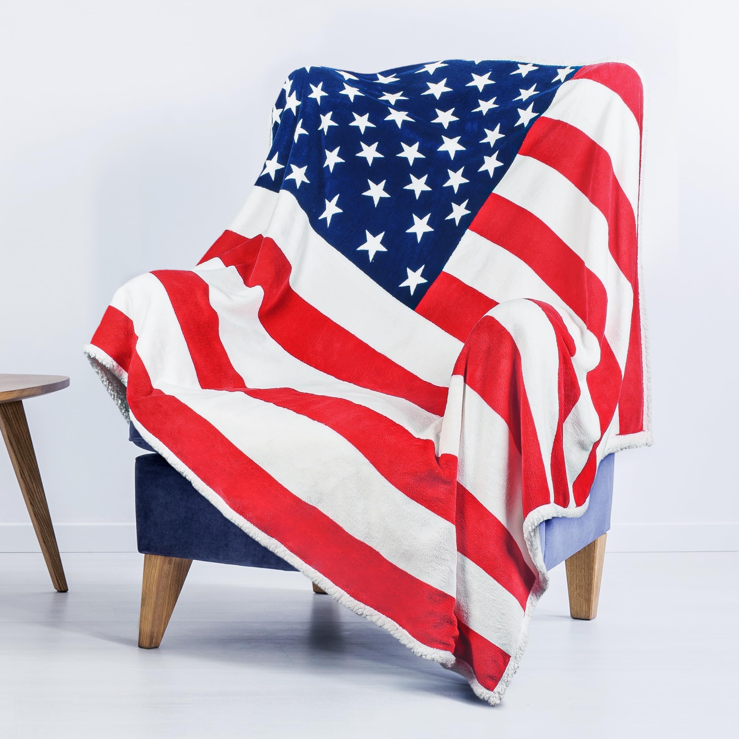 Amazon.com: Craft County United States of America Flag Woven Plush ...