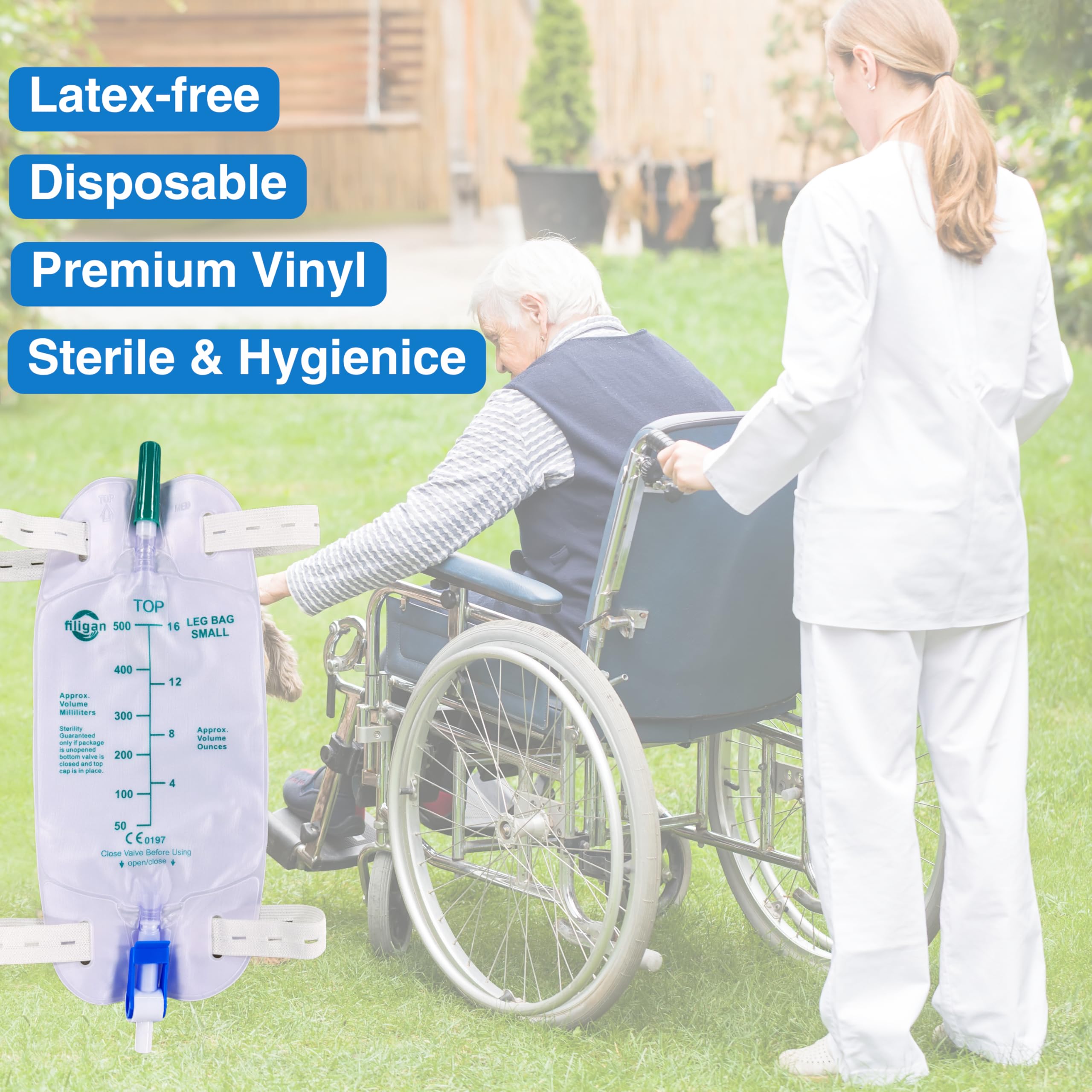 Snapklik.com : 10 Pack Easy-Tap Catheter Leg Bag - 500ml