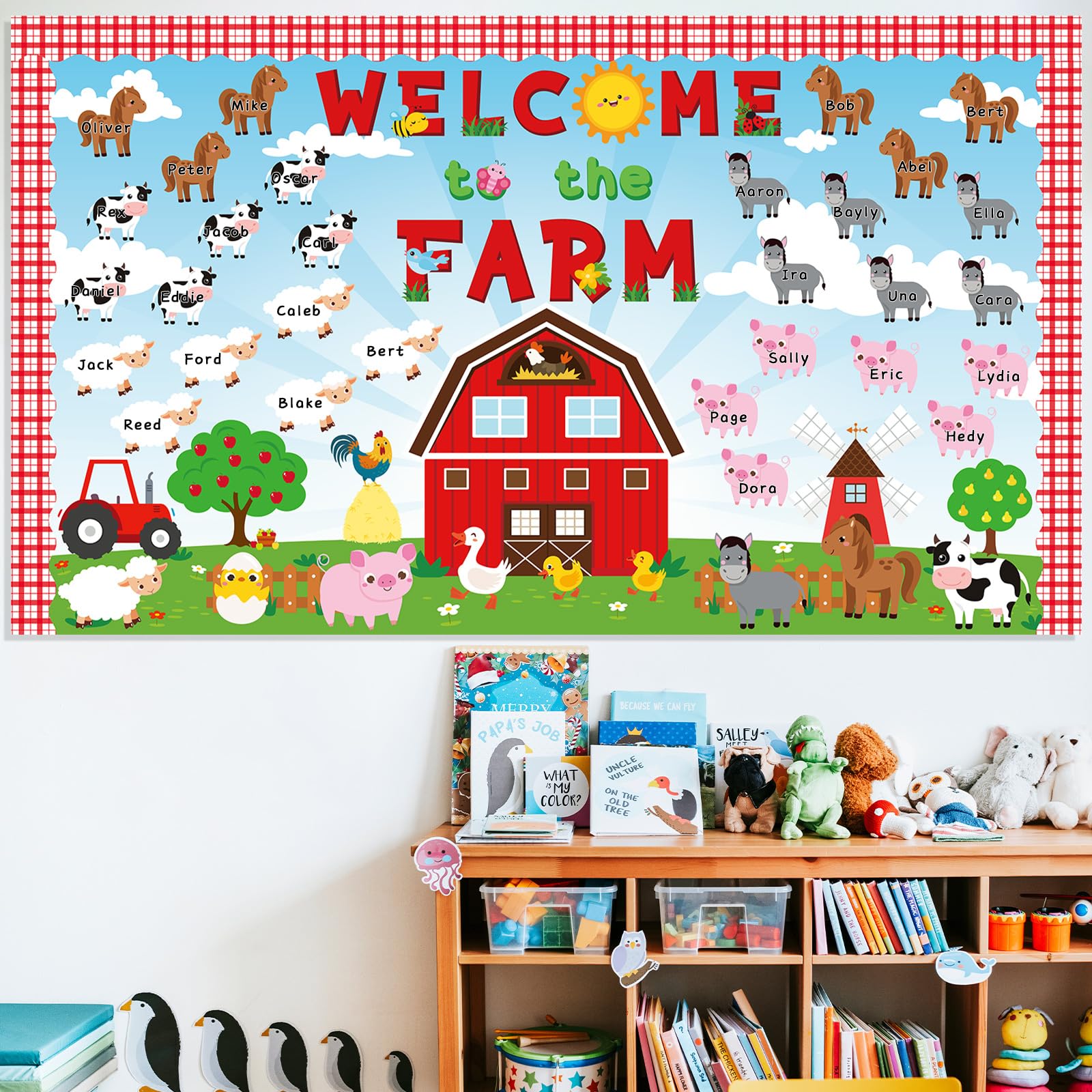 Snapklik.com : Gisgfim Farm Animals Bulletin Board Decorations