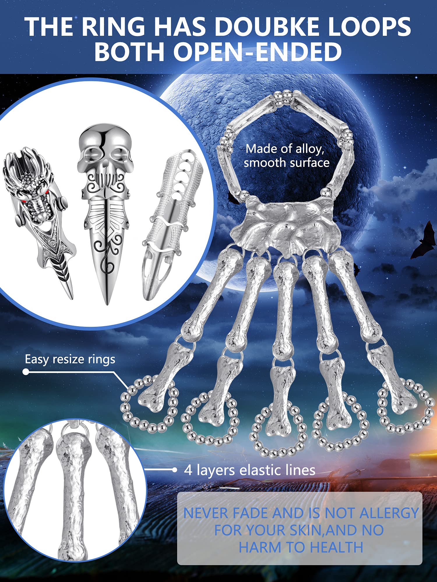 10 Pieces Skeleton Hand Brace...B09B3HS7KR | Encarguelo.com