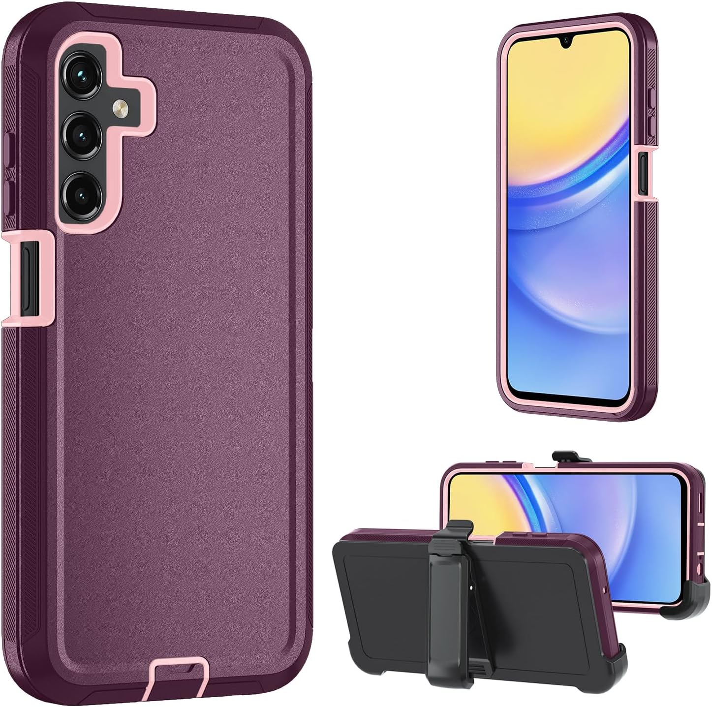 Amazon.com: for Samsung Galaxy A15 5G case,A15 5G Heavy Duty case,with ...