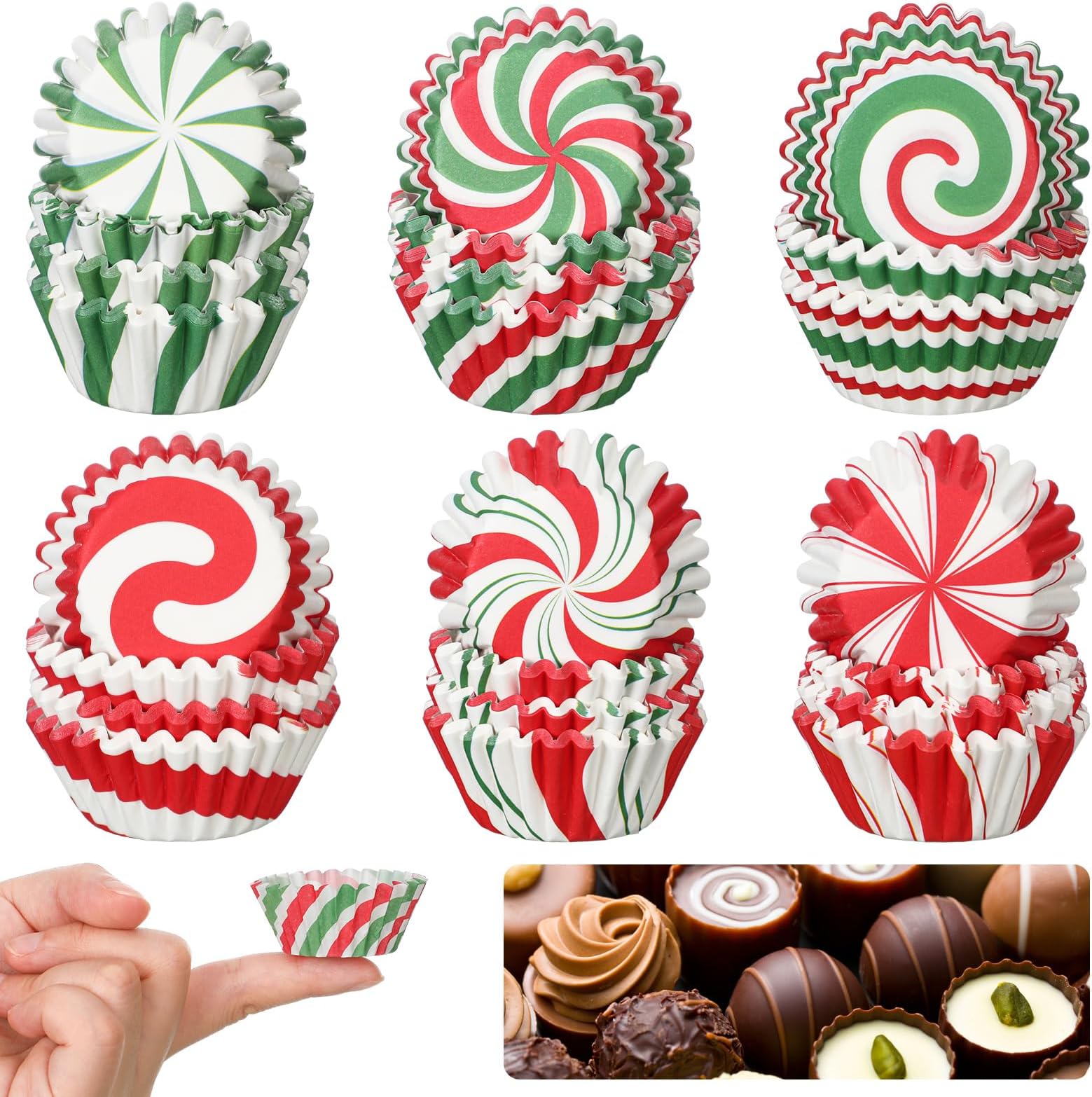 Amazon.com: NUOBESTY 50Pcs Chocolate Paper Candy Cups Paper Truffle ...