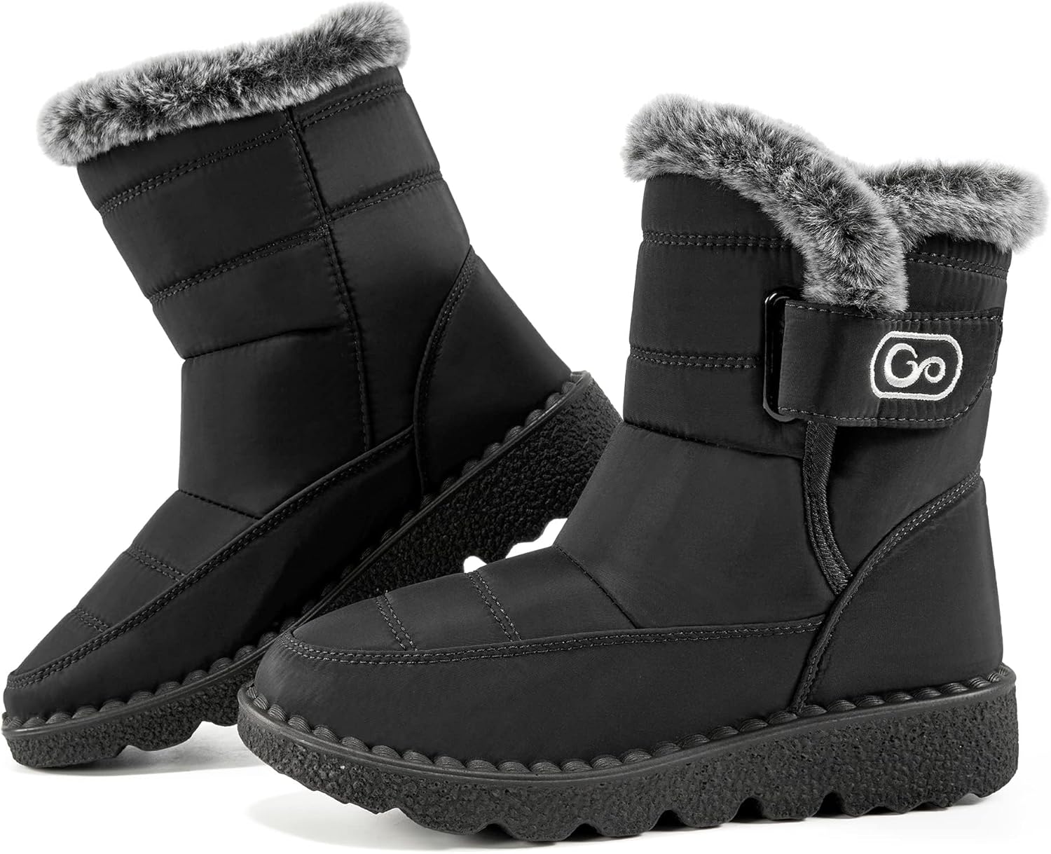Ablanczoom Womens Winter Snow Boots With Warm Fur Lining Comfortable ...