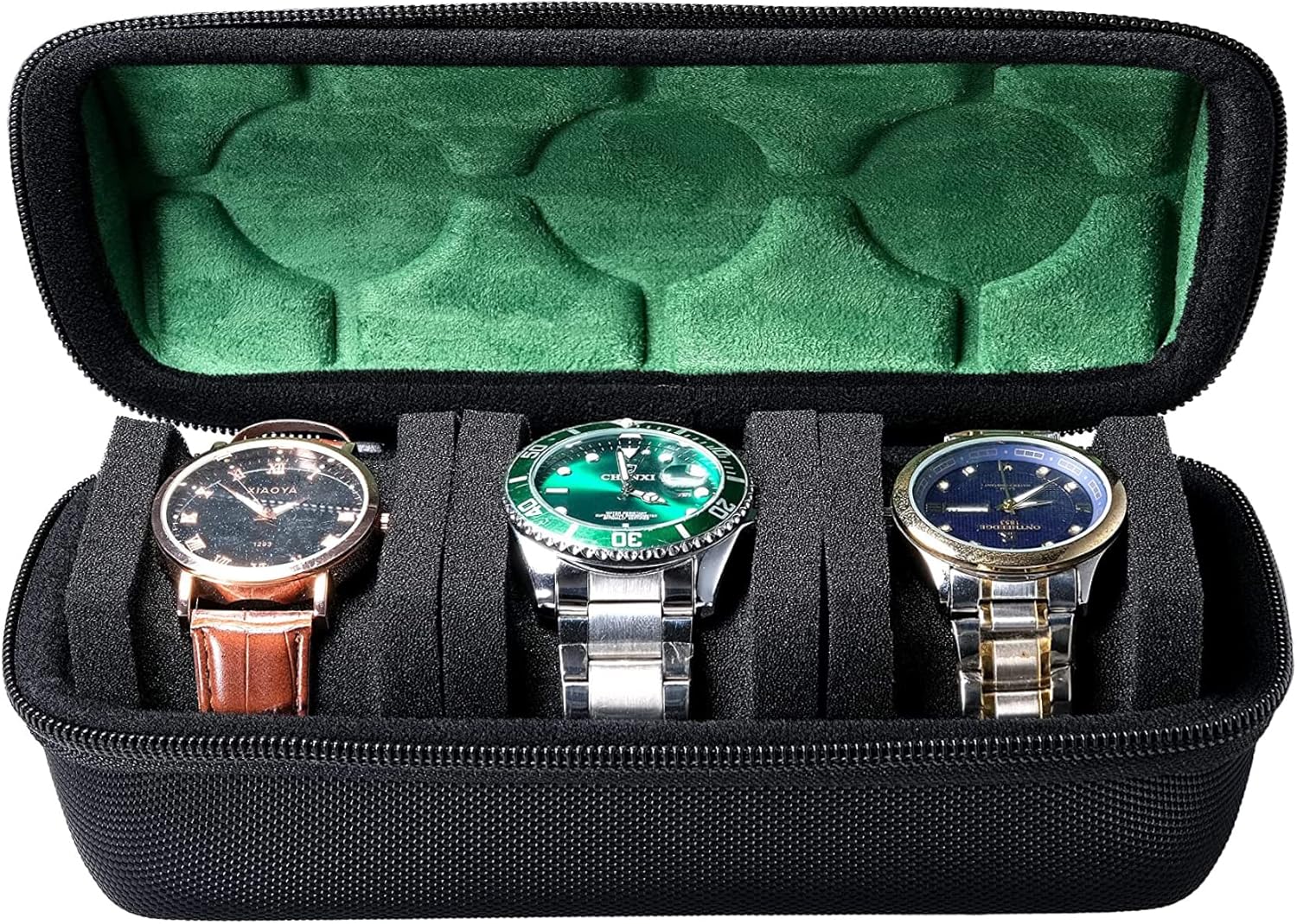 AUKURA Hard Watch Travel Case,3 slots Watch Roll Case Storage and ...