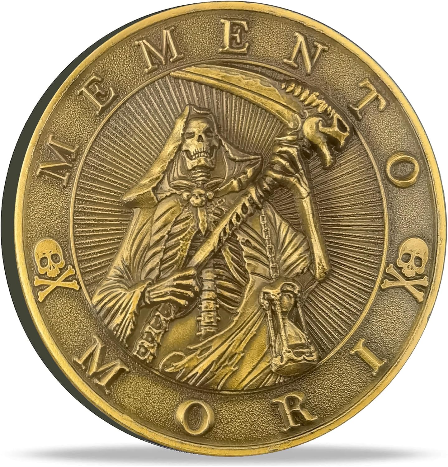 Amazon.com: Strugglejewelry Memento Mori Carpe Diem Coin Stoic Reminder ...