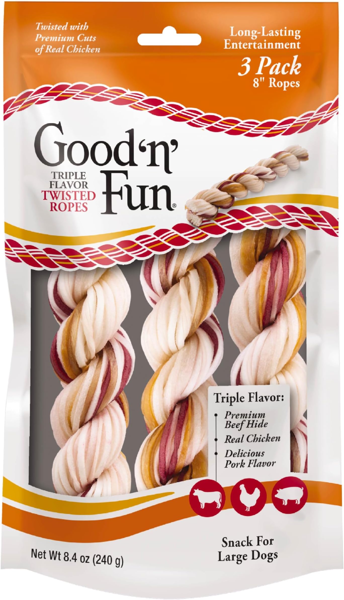 Amazon.com : GOOD 'N' FUN Triple Flavor Colossal Kabobs, 3 Count, Treat ...