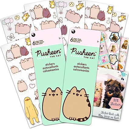 Amazon.com: Pusheen Cat Sticker Bundle Pusheen Party Favors - 100 ...