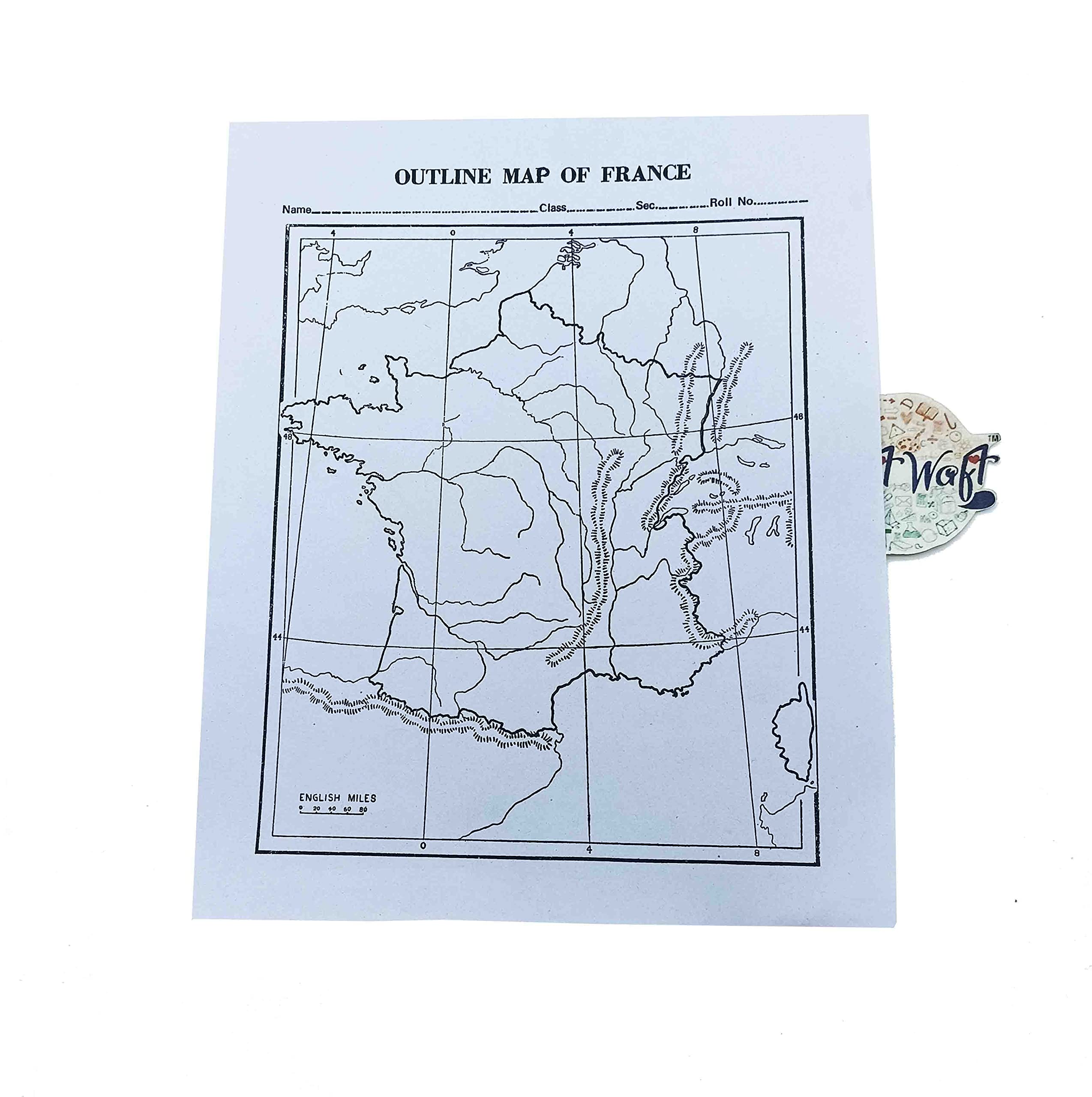 Physical Map Of France Blank