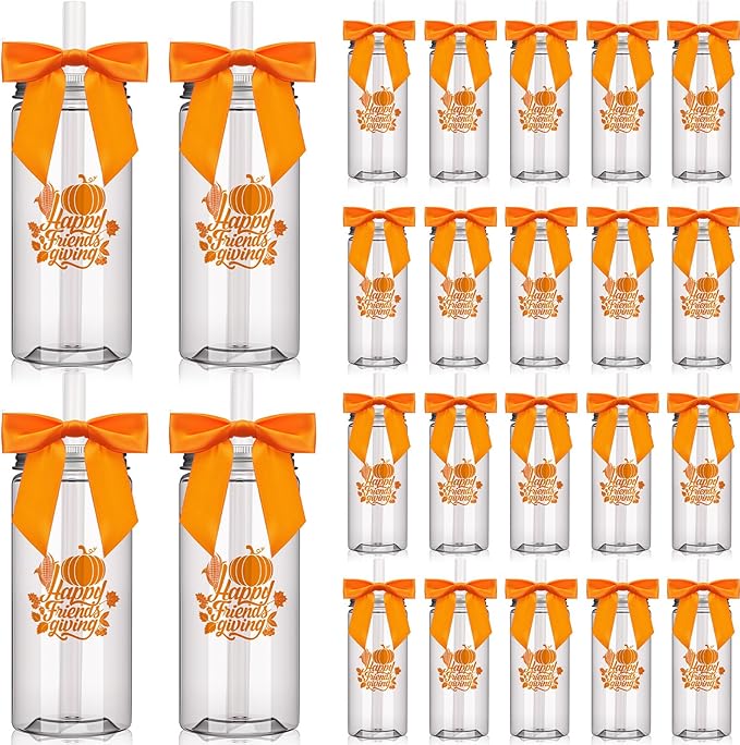 Amazon.com | Tiangrid 24 Pack Happy Friends Giving Plastic Cups with ...