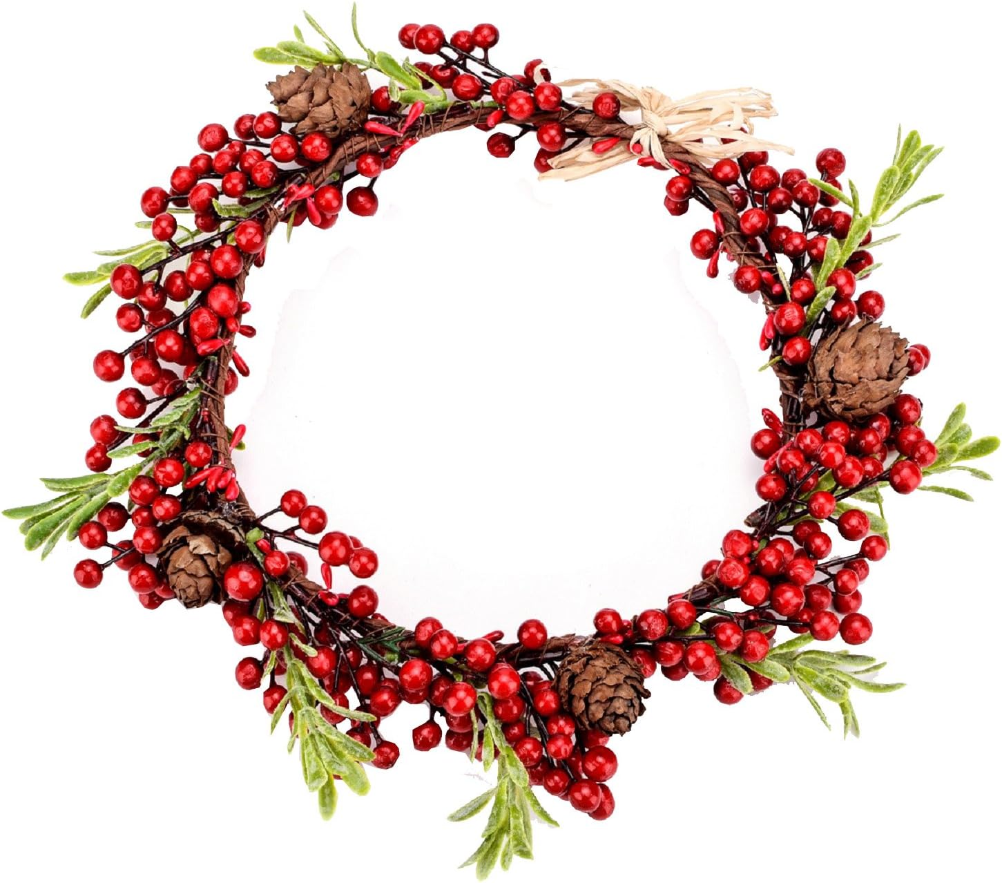 Amazon.com: MEMOVAN Christmas Flower Crown Christmas Red Berry Stems ...
