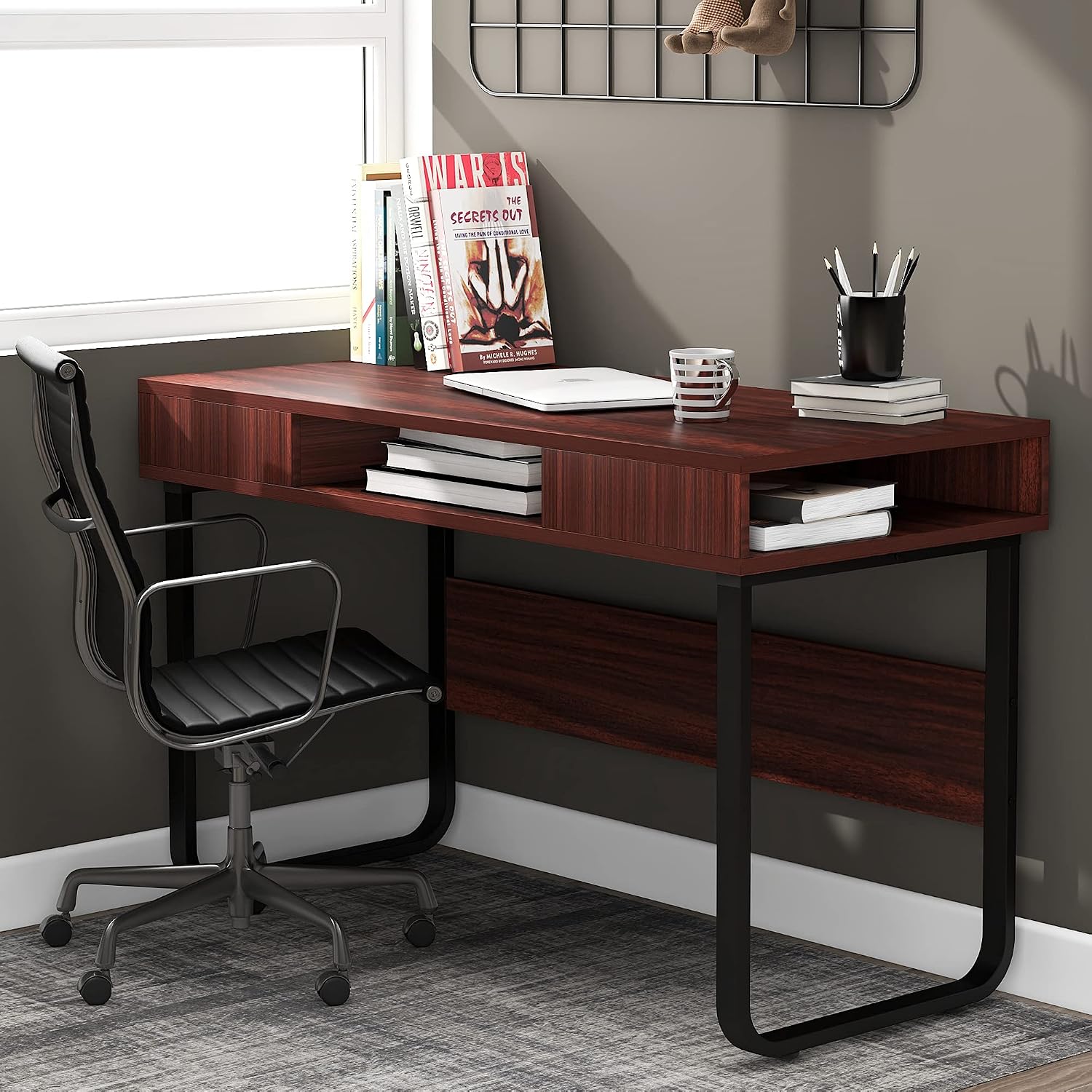 Hommdiy Computer Desk Work Table With Storage space,Home Office ...