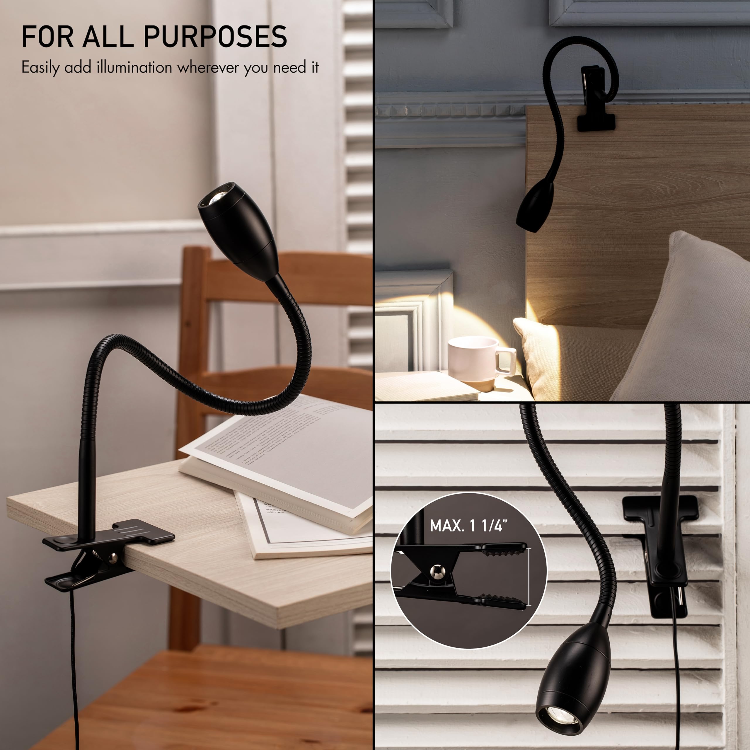 O'Bright Lumos - Versatile Clip-on Lamp: Zoomable Spotlight, Dimmable ...