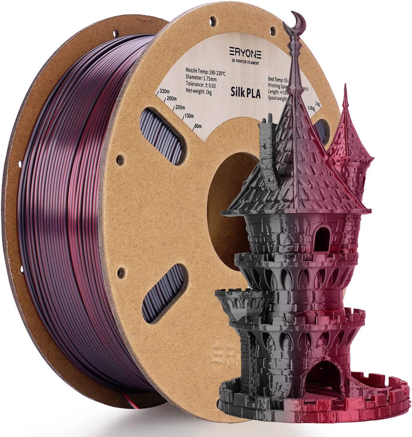 GratKit Soie Bicolore PLA Filament 1.75mm, FDM Filament Imprimante 3D ...