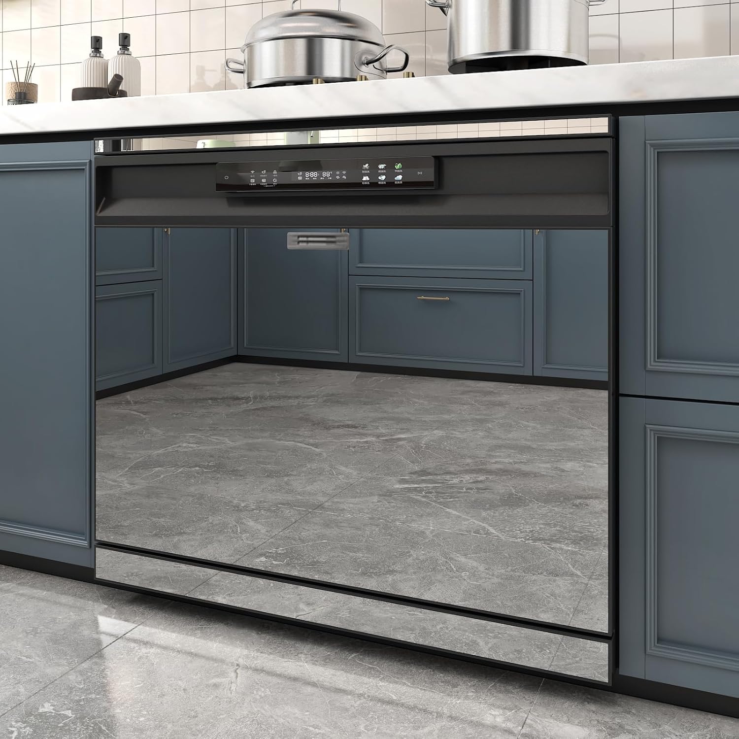 Amazon.com: EPPKILY Mirror Stickers for Walls Flexible Silver Mirror ...