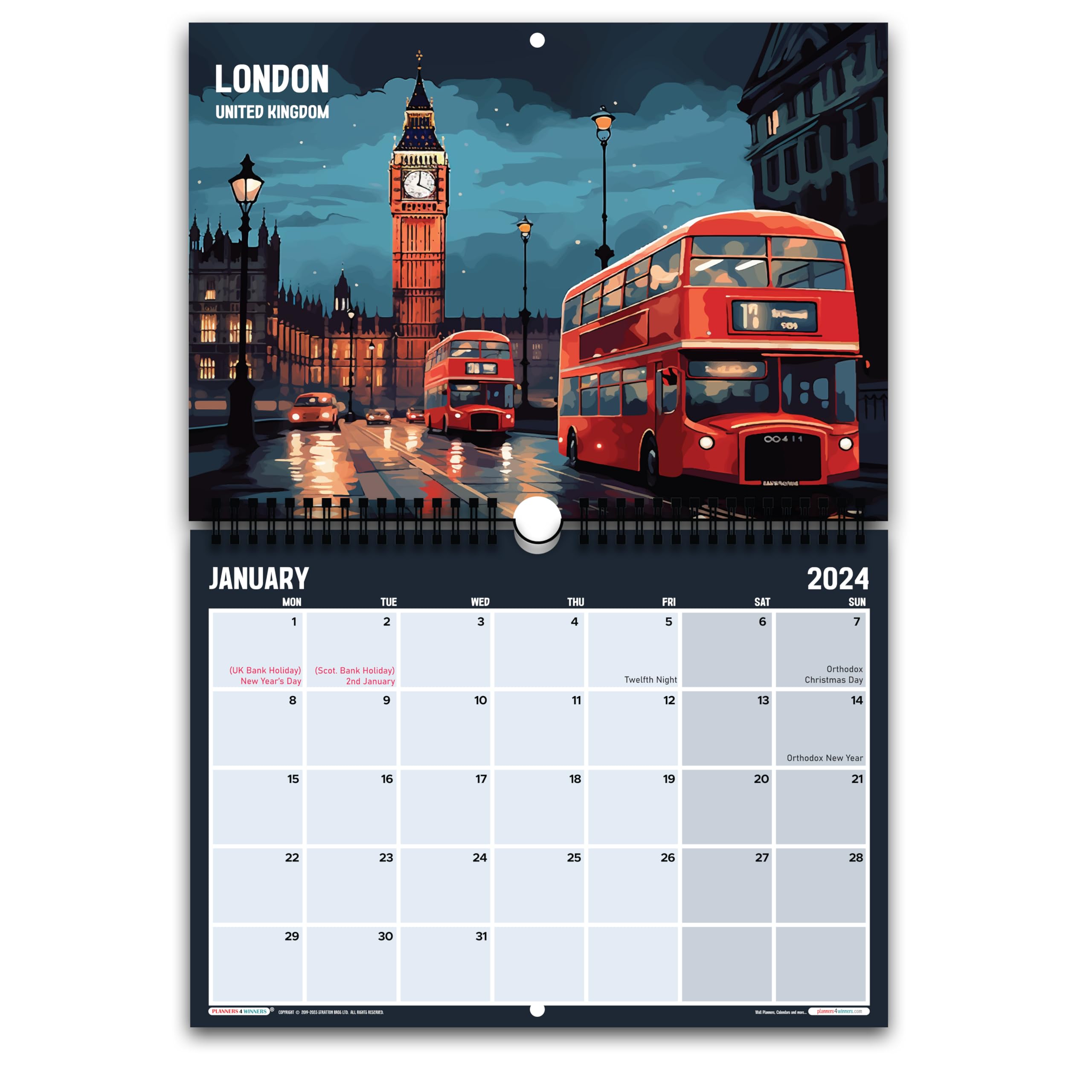 Buy 2024 UK, Iconic places to visit" theme by planners4winners | 14 ...