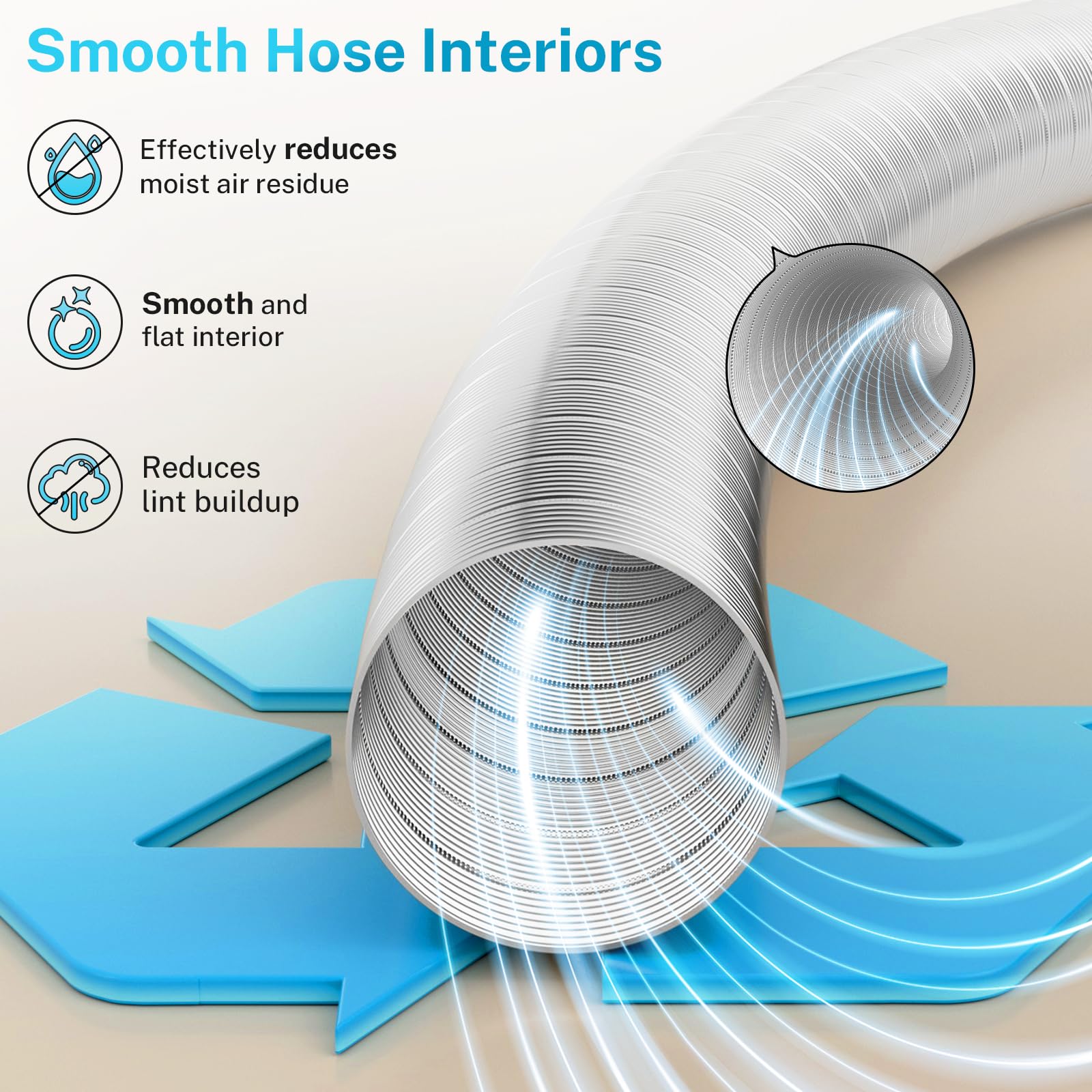 Snapklik.com : HOOMESUN 4 Inch 8FT Semi Rigid Dryer Vent, Flexible ...
