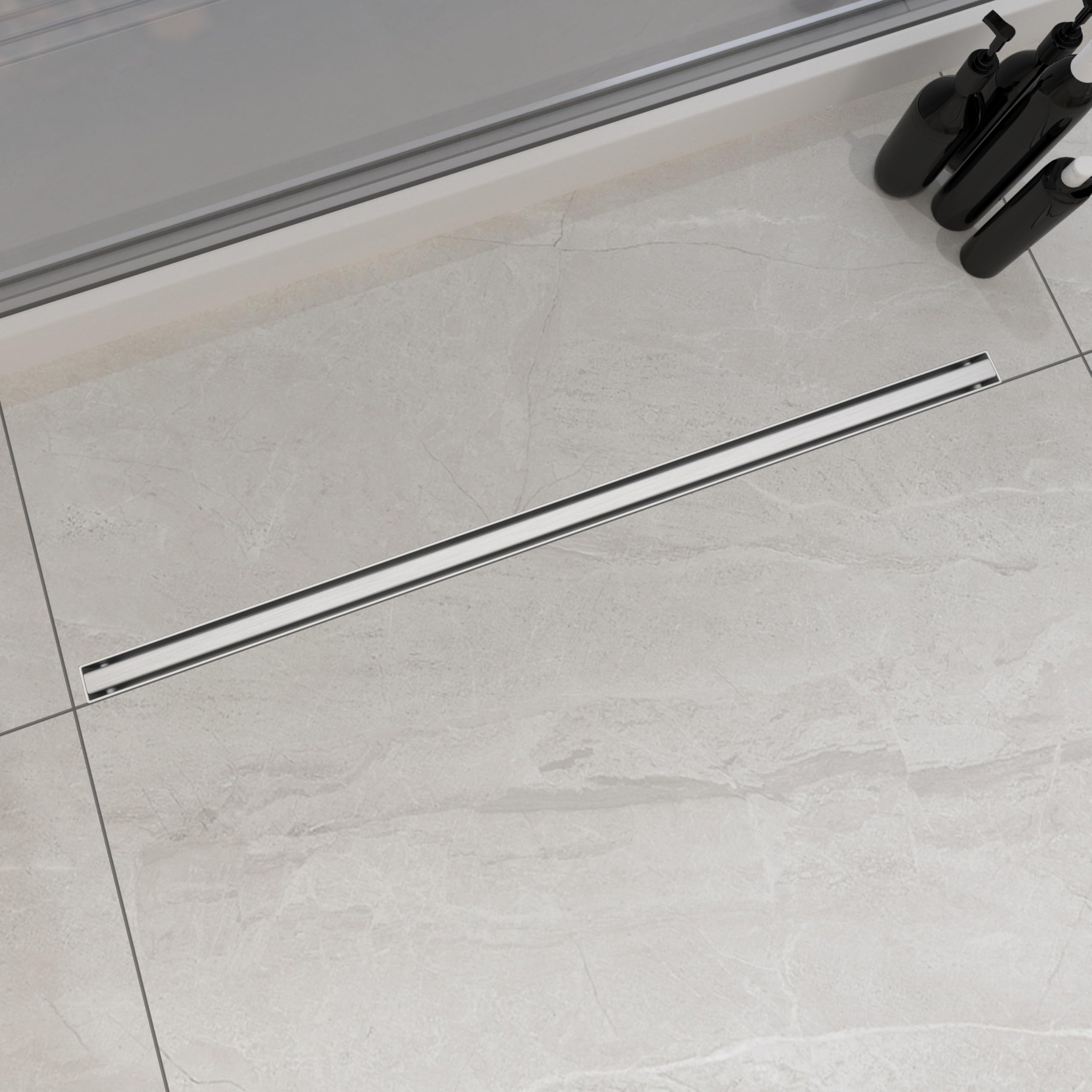 T&K Linear Shower Drain Slim 360 Rotatable 50cm Stainless Steel Floor ...