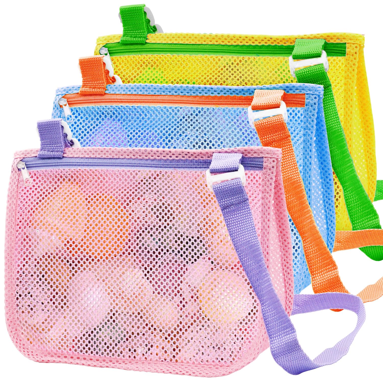 Amazon.com: Beach Toy Mesh Beach Bag, 3Pcs Seashell Collecting Bags ...