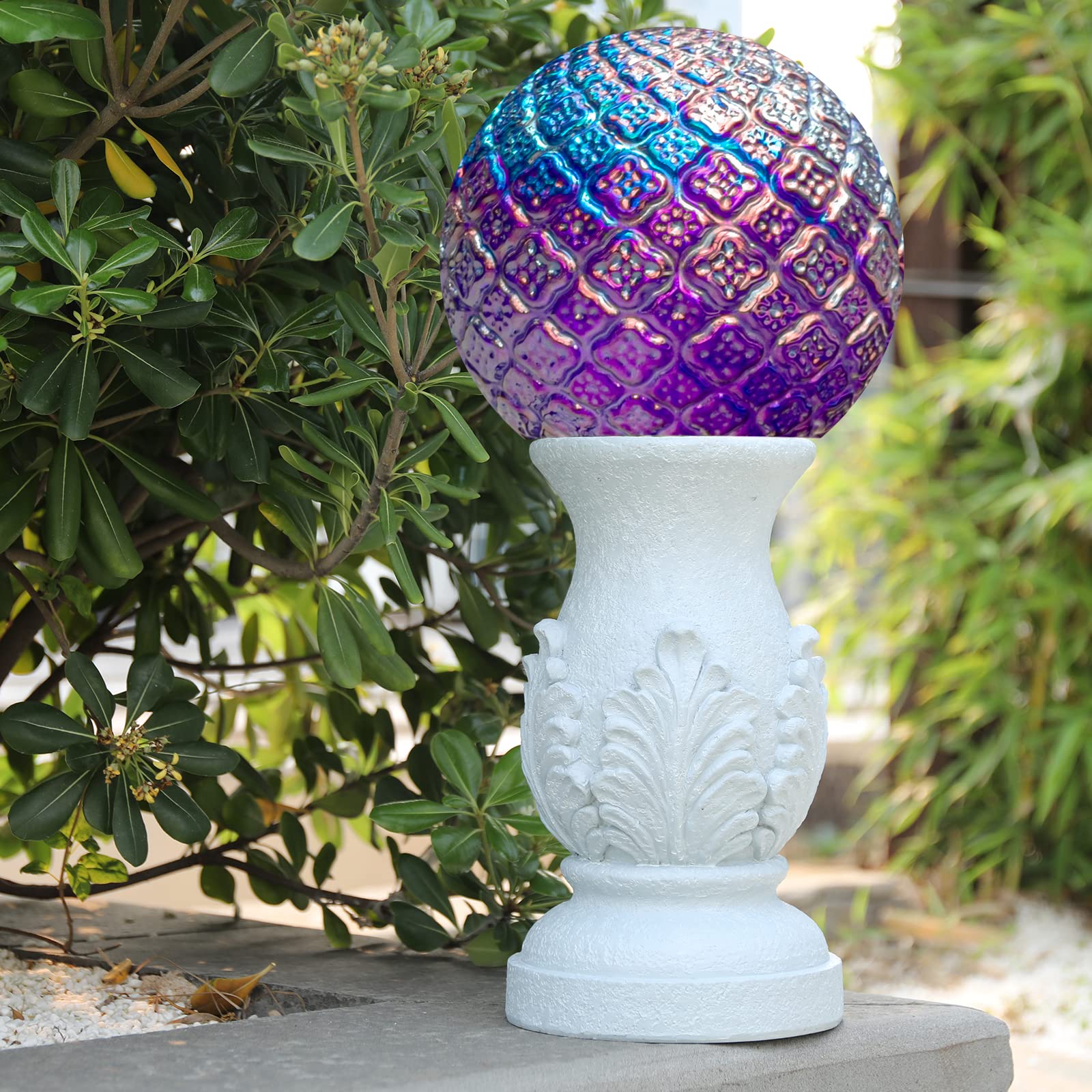 Column Gazing Ball Stand Collections Etc Glass Column Gazing Ball With