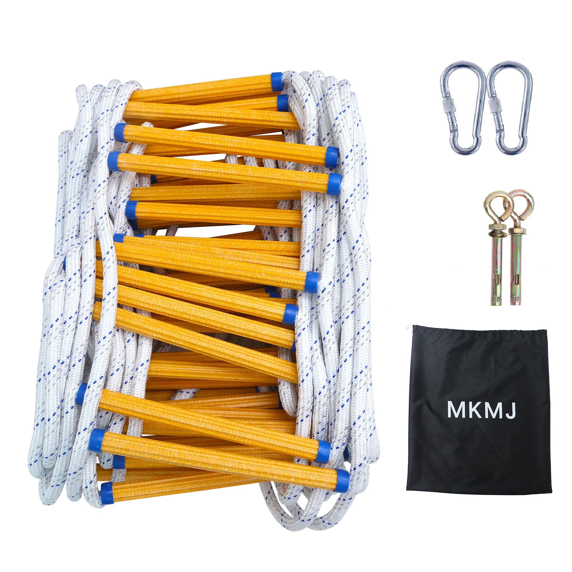 Rope Ladder,65.6FT Fire Escape Ladder 4 Story,Flame Retardant Safety ...
