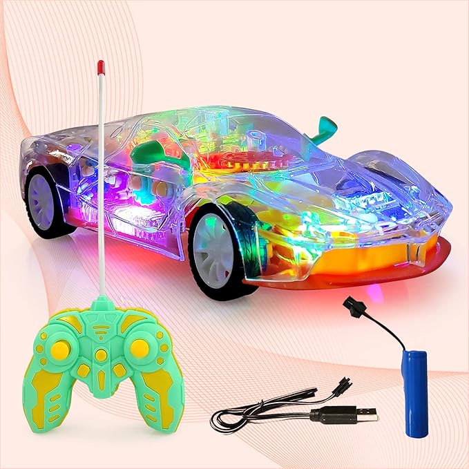 NHR 3D Remote Control Rechargable Car, Gear Simulation Mechanical Car ...