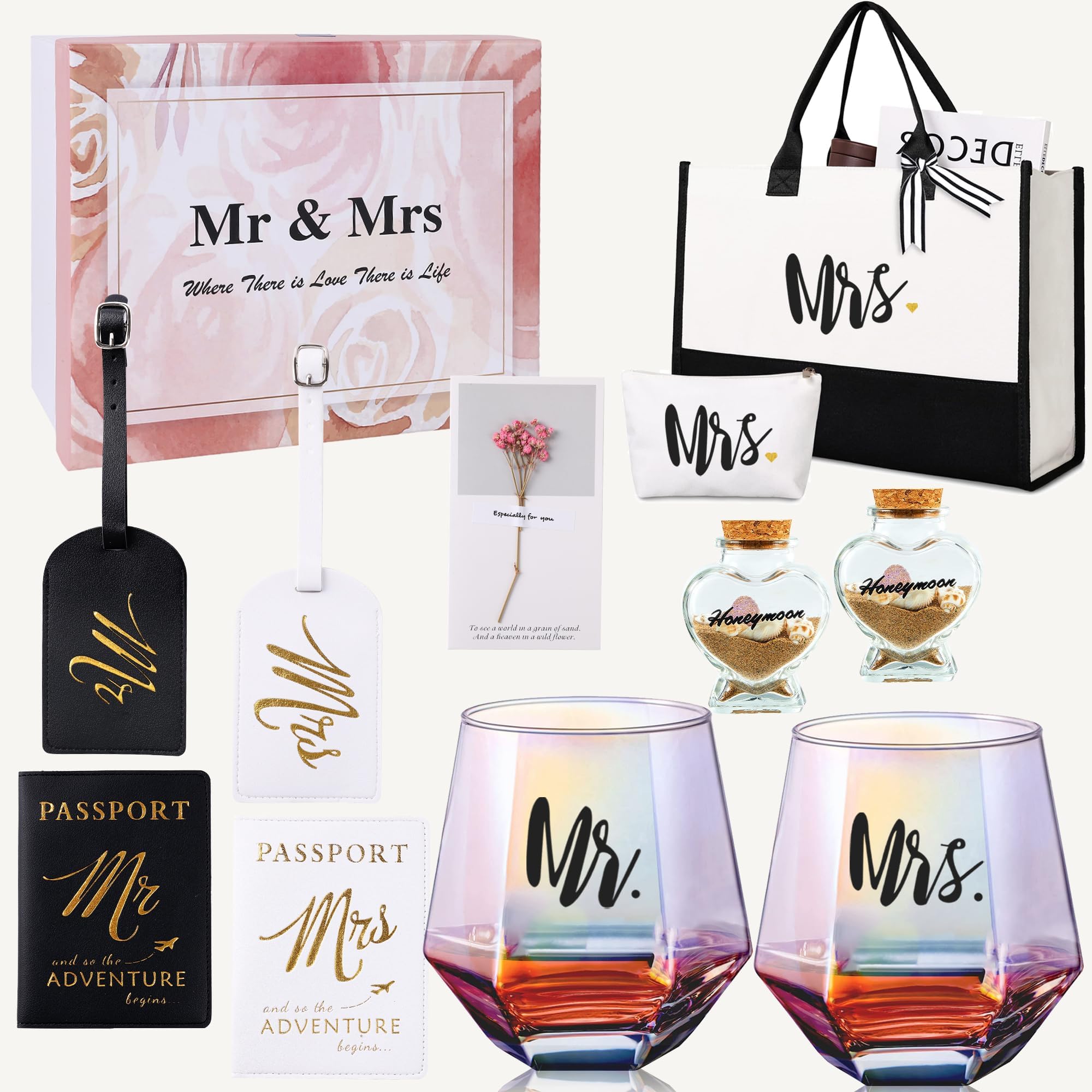Amazon.com | Sunnychicc 16 Pcs Wedding Gifts for Couple Mr and Mrs ...