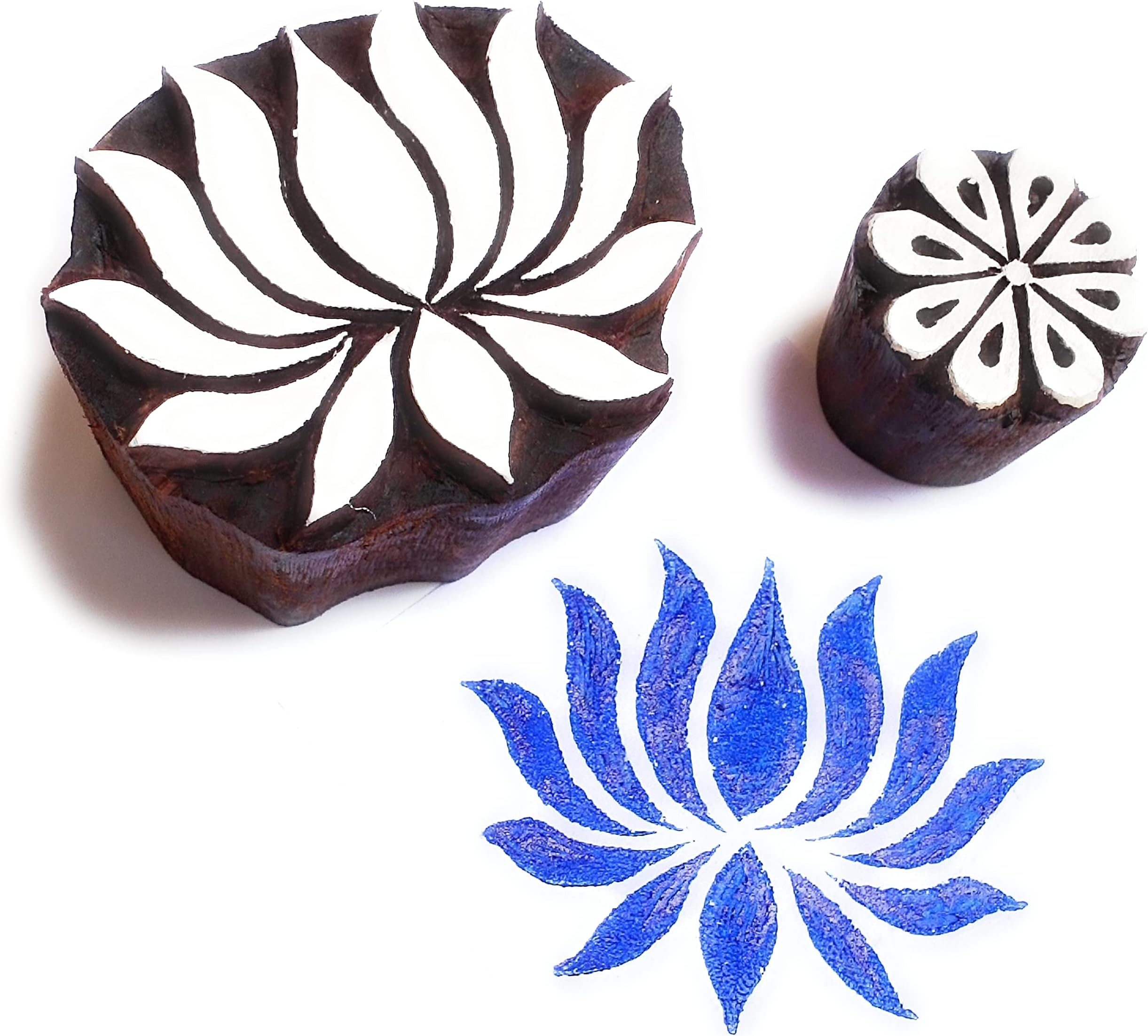 D L Craft Wooden Printing Blocks 8 Piece Set warli Type Blocks [ Size ...