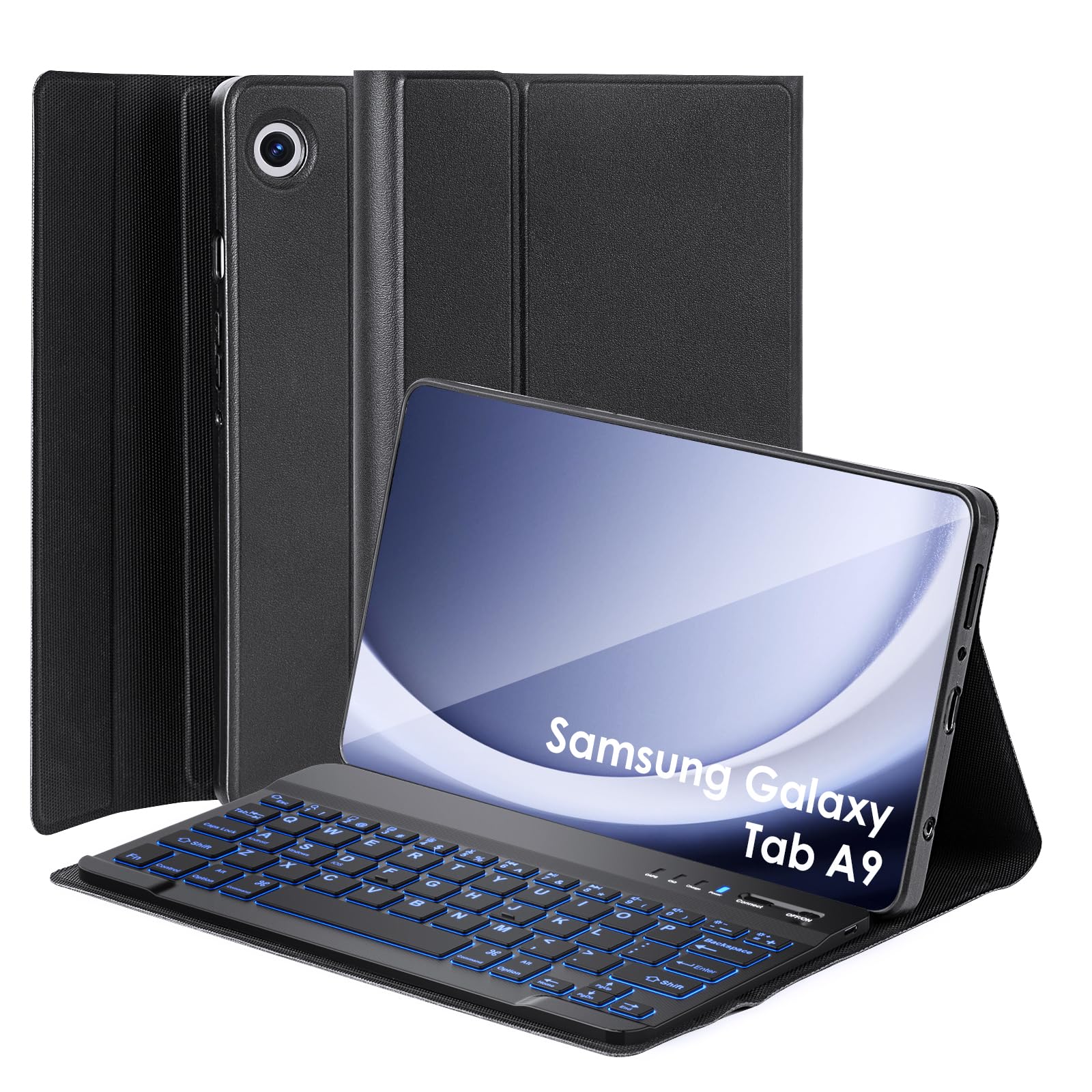 for Samsung Galaxy Tab A9 Keyboard Case Detachable Bluetooth Keyboard ...