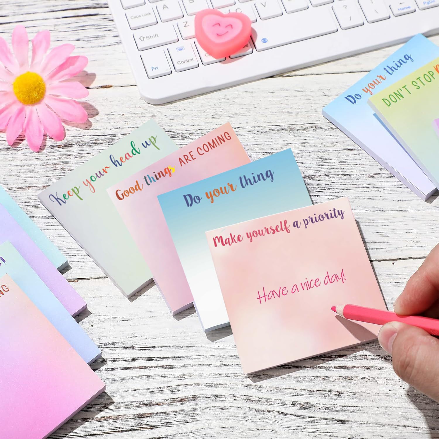 Snapklik.com : 24 Pack Inspirational Sticky Notes, 720 Sheet Positive ...
