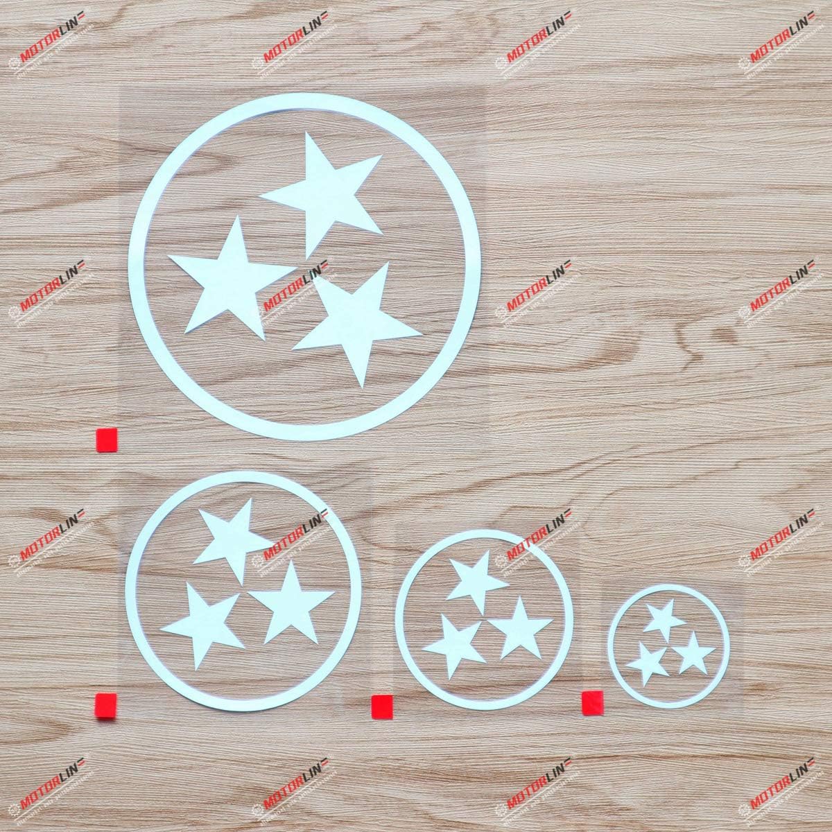 Amazon.com - Tennessee Flag 3 Stars Round Vinyl Decal Sticker - 4 Pack ...