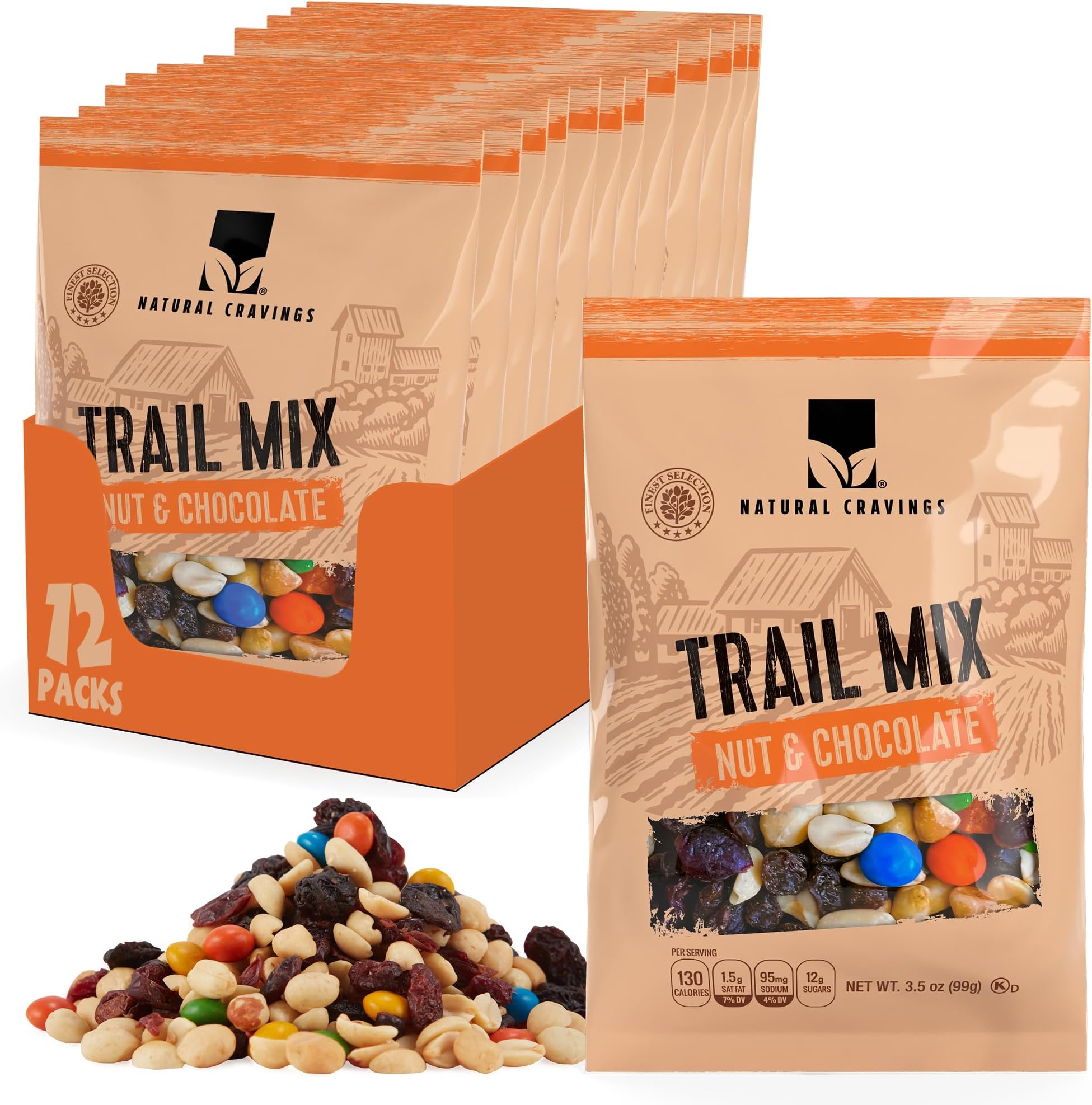 Amazon.com: Natural Cravings Trail Mix Snack Packs - Individual 3.5 oz ...