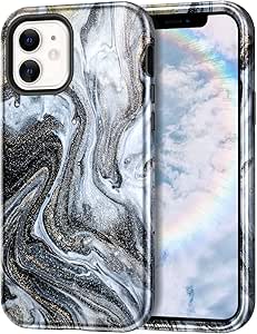 Amazon.com: Btscase for iPhone 12 Case/iPhone 12 Pro Case, Heavy Duty Three Layer Marble ...