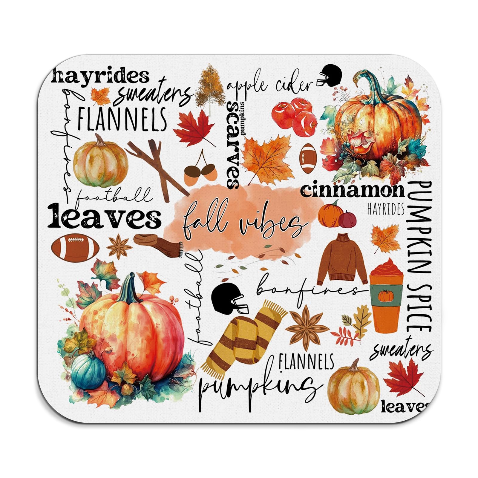 Amazon.com: Veqzc Fall Pumpkin Dish Drying Mat - Fall Leaves Dish ...